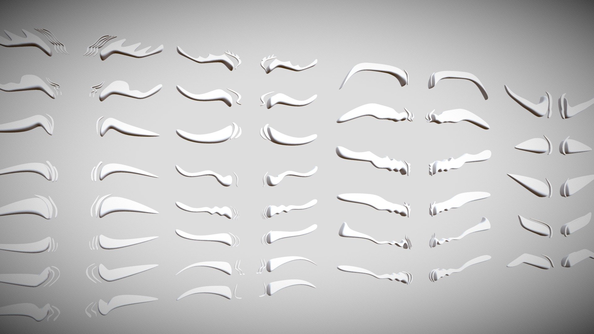 Eye Brow Library Models - 3D model by GracieB.3D [1bf9162] - Sketchfab