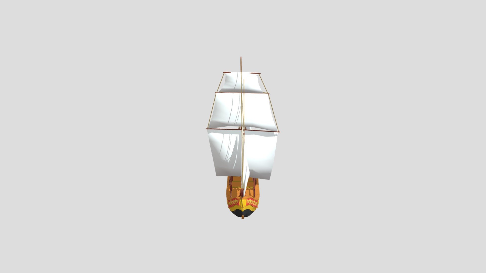 Ottoman Coastal Trade Tall Ship 3D Model - Download Free 3D model by ...