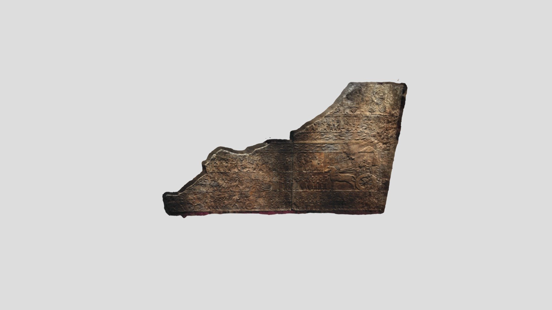 Rilievo-ninive-north palace, room M Panel 12 - 3D model by antes ...