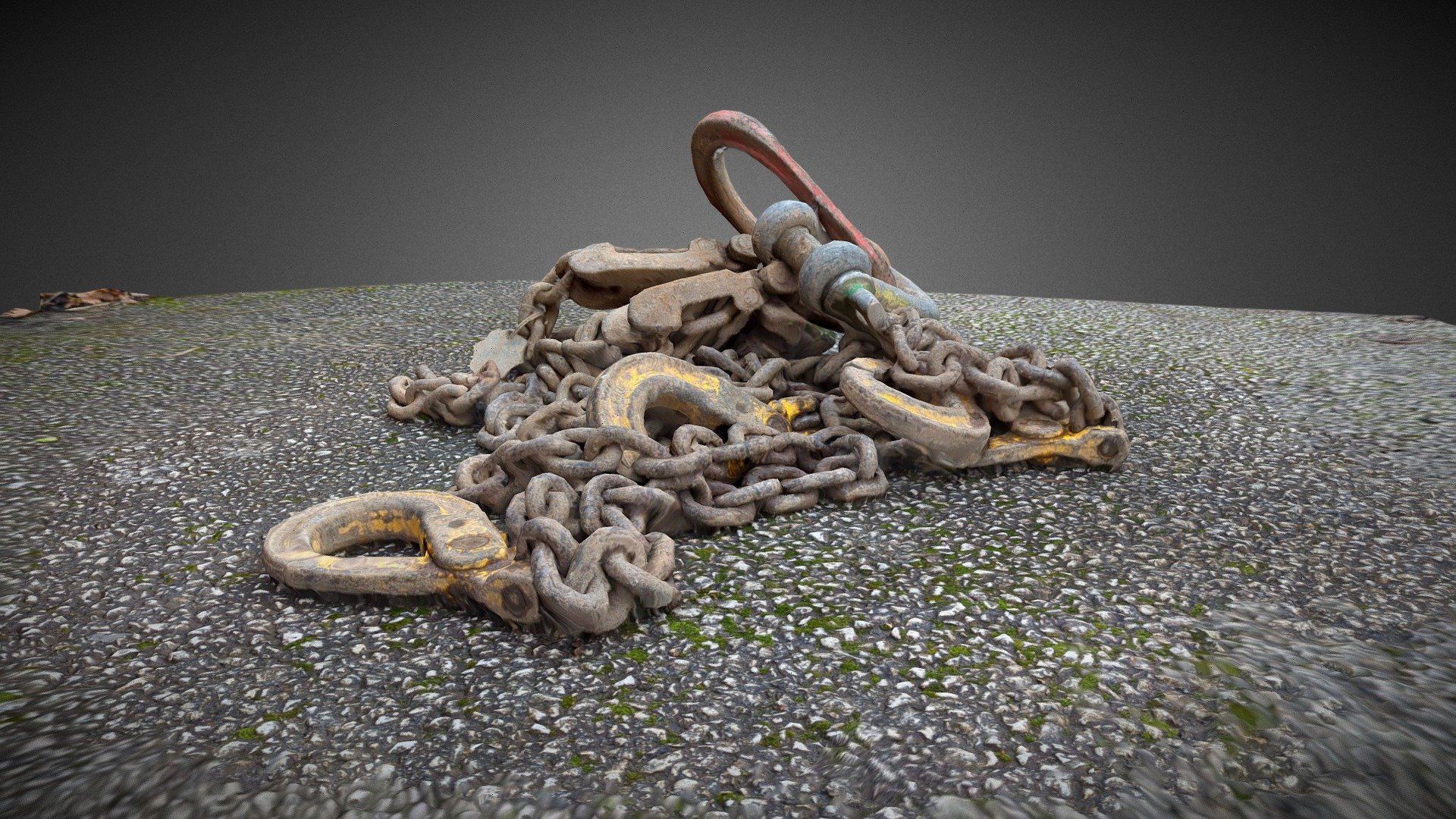 Chain and Chain Pile with Hooks for Construction - Buy Royalty Free 3D ...