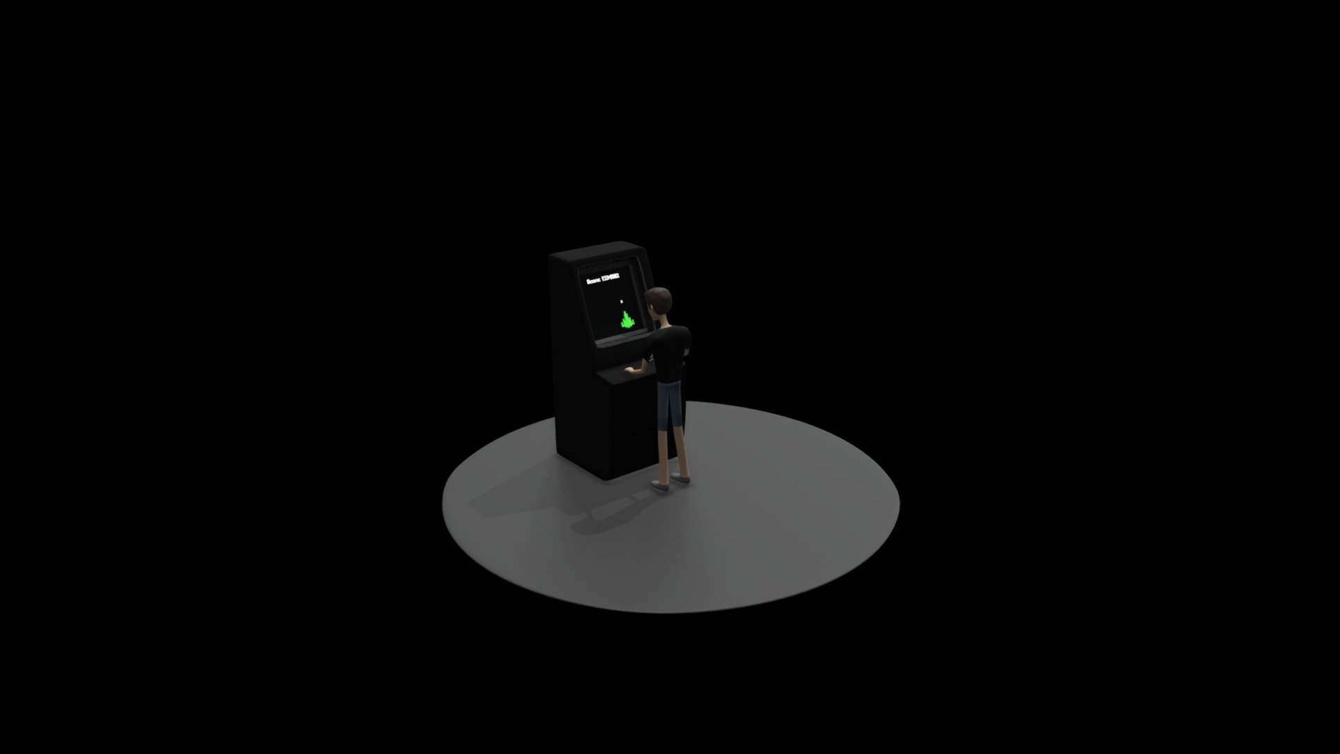 Guy playing space invaders - Download Free 3D model by Francisco ...