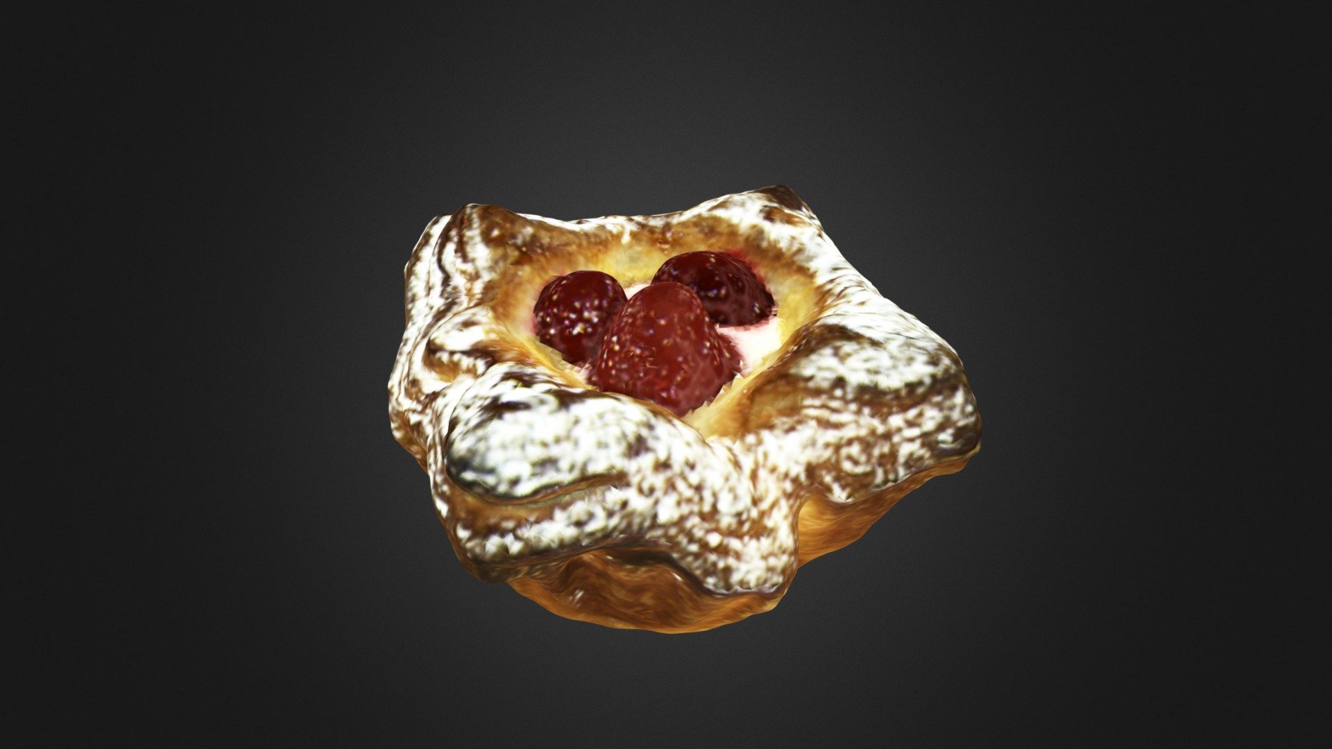 The Raspberry Danish - 3D model by amazingdesign [1c02280] - Sketchfab