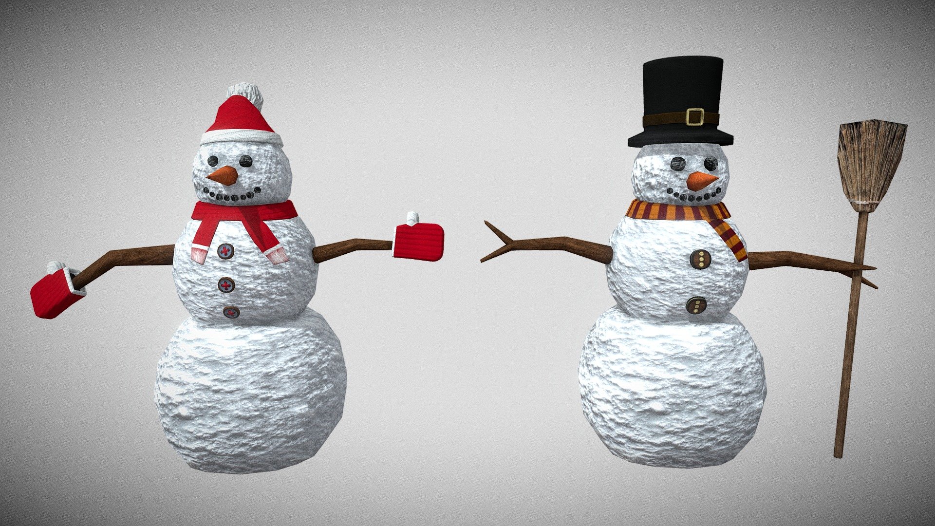 Snowmen - 3D model by Uragan27 [1c0e298] - Sketchfab