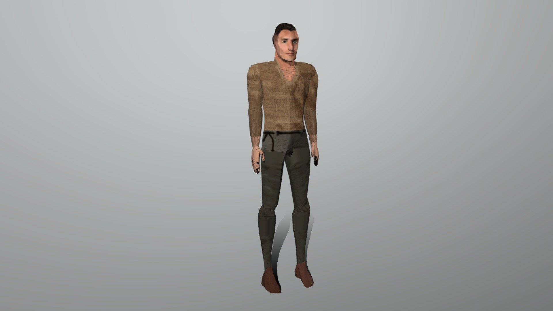 Low-Poly Medieval Peasant Character - Download Free 3D model by Keash ...
