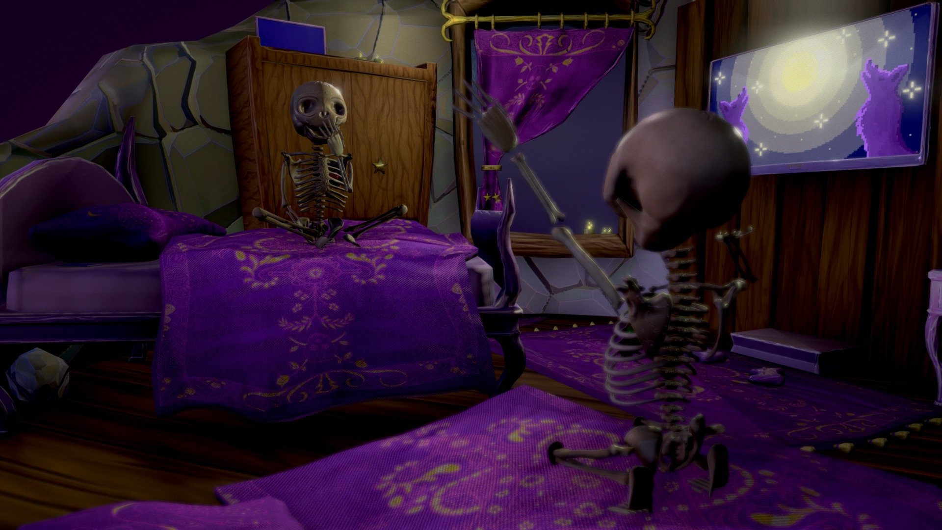 Skeleton Sleepover - 3D model by Svenja Pitzius (@PitziusS) [1c1c9bc ...