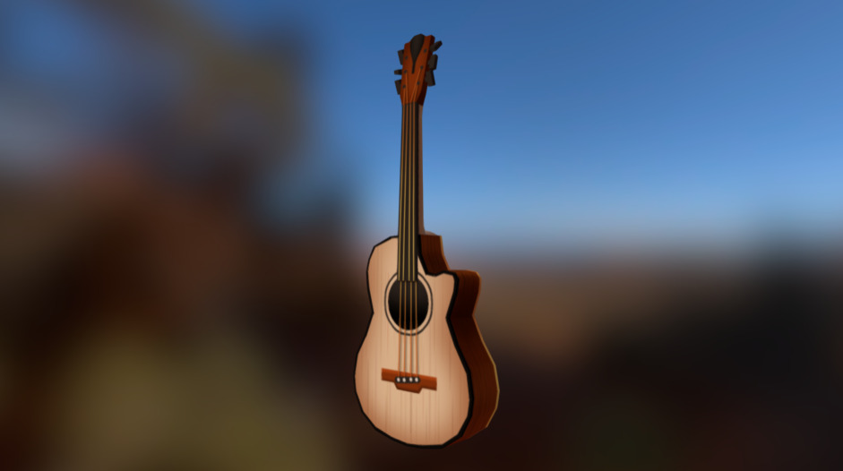 Lo-Poly Guitar - 3D model by Devan Browne (@devanbrowne) [1c1f7b1 ...