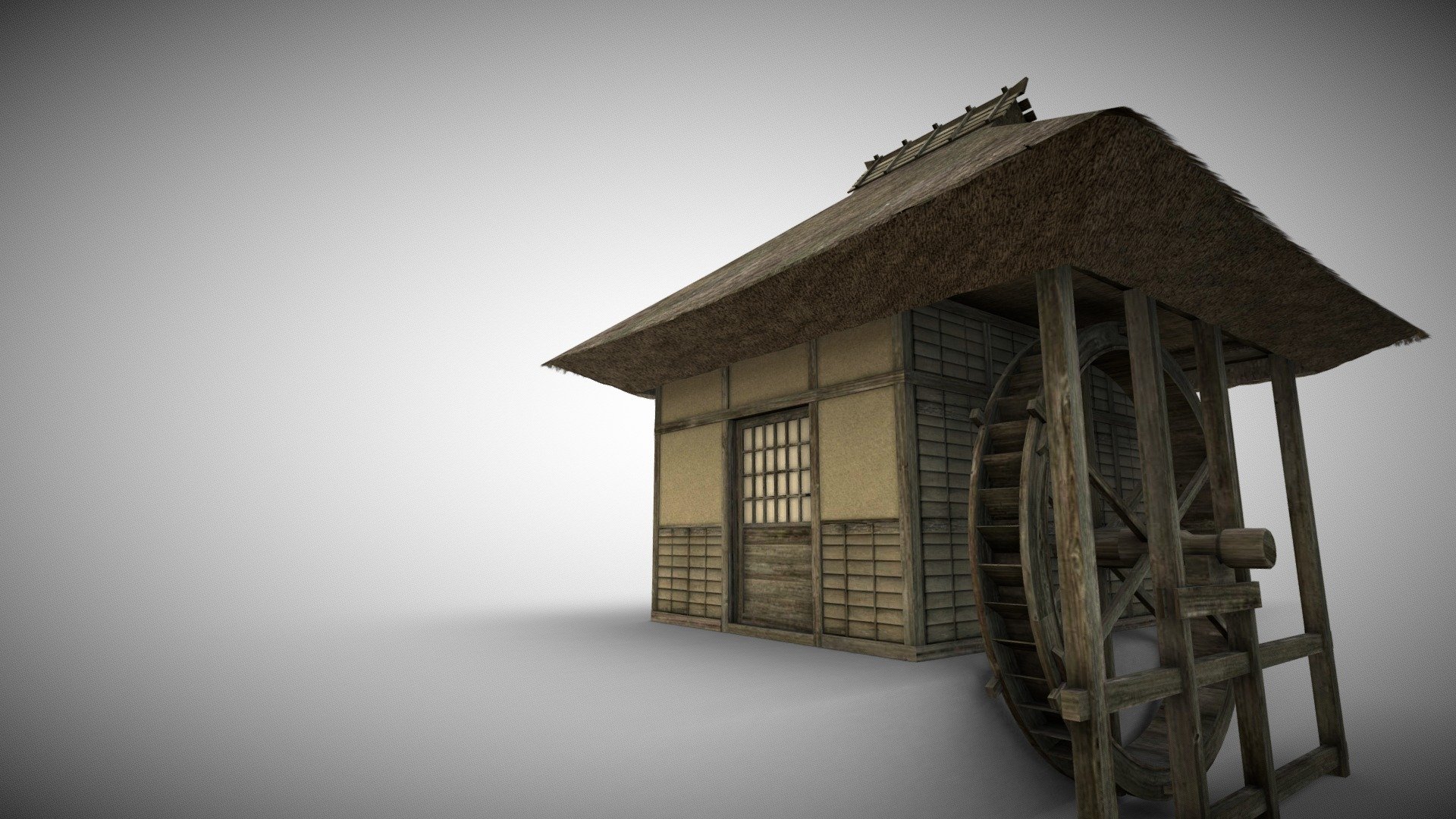 Japanese Watermill - 3D model by kazaguruma [1c20d09] - Sketchfab