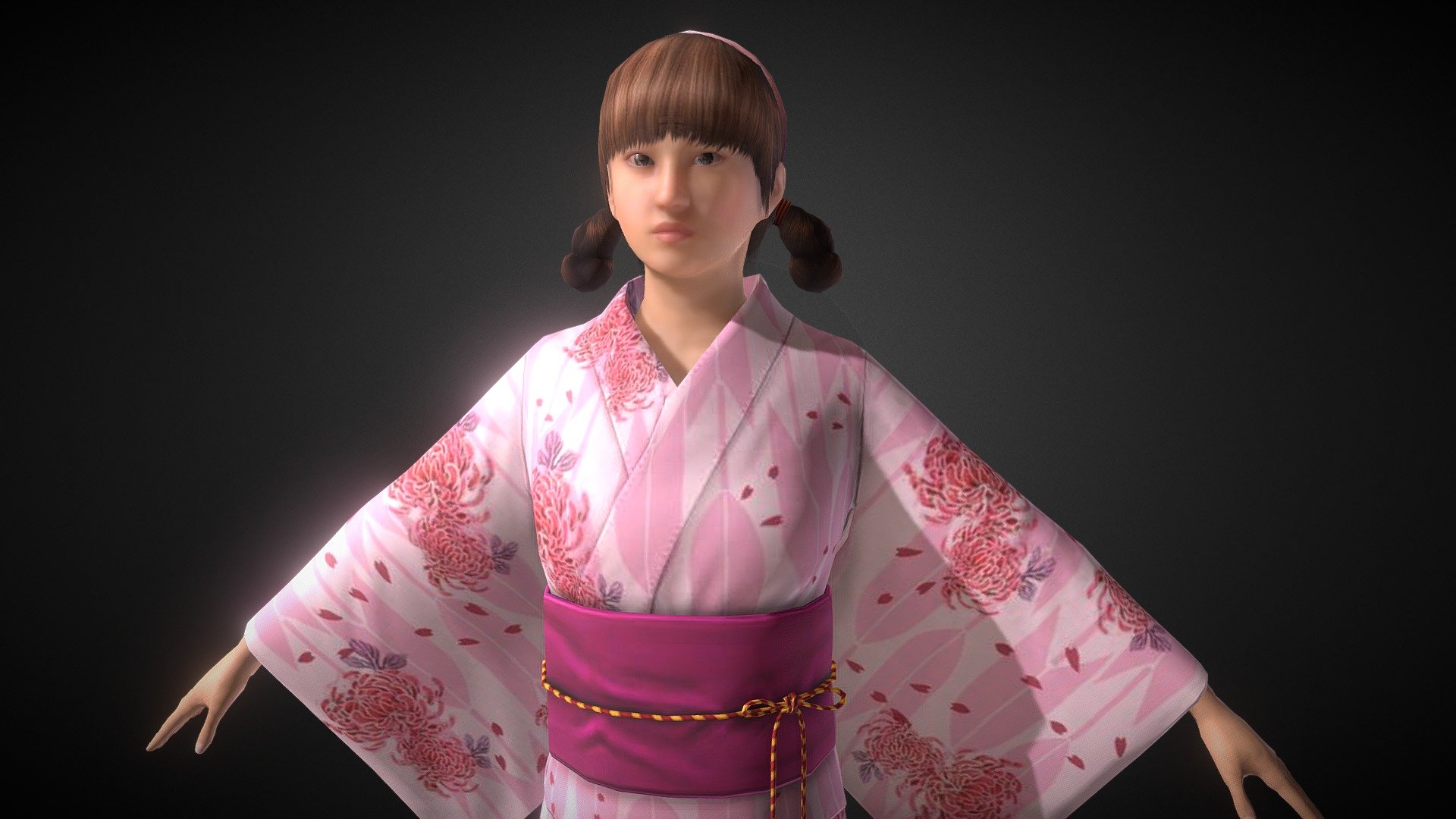 Japanese Girl wearing Yukata 003 - Buy Royalty Free 3D model by animod ...