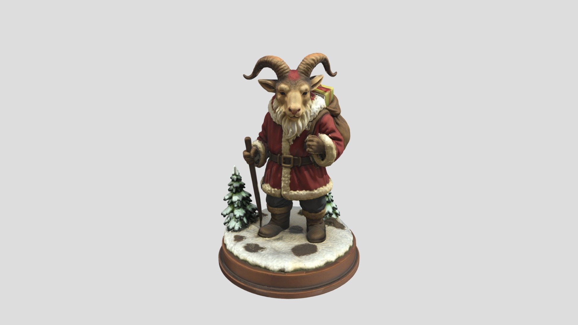 Joulupukki, horned Finnish Santa judge - Download Free 3D model by ...