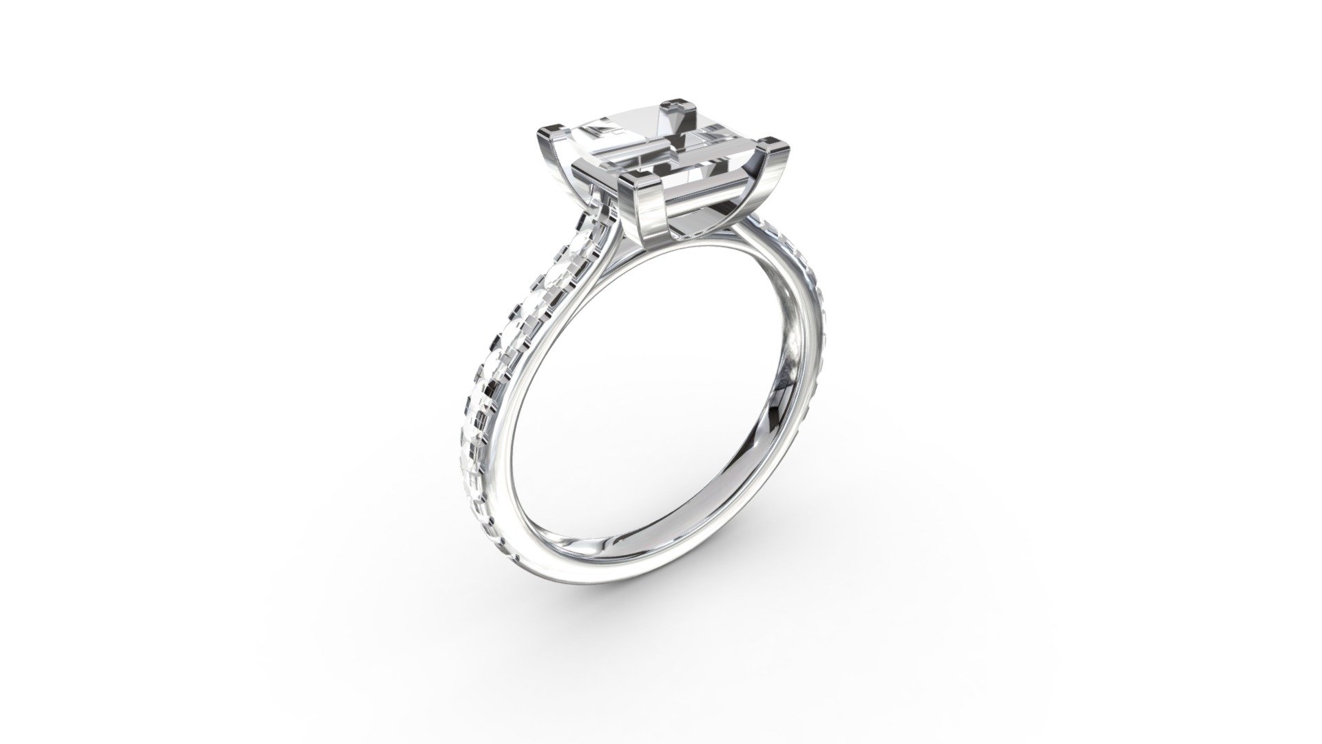 Princess U Design Engagement Ring - 3D model by Luis Rocha ...