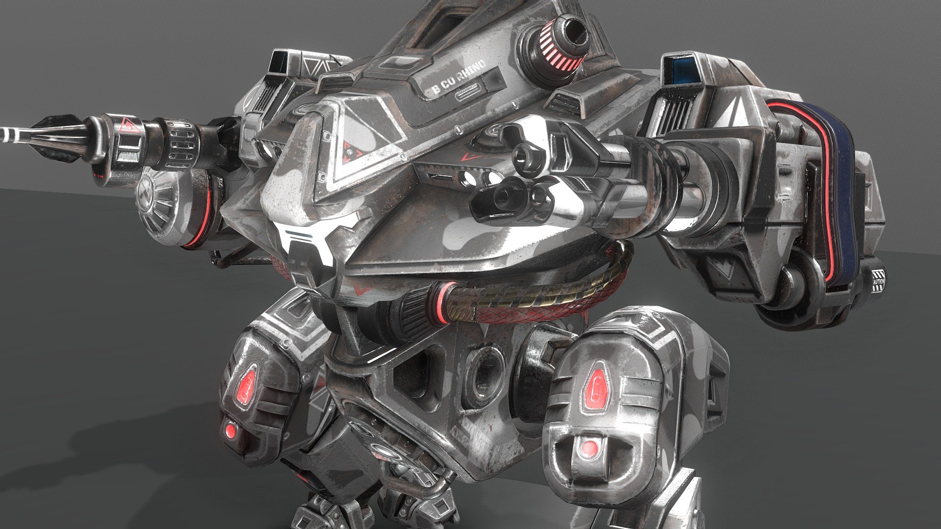 Battle Mech - 3D model by adite [1c28b20] - Sketchfab