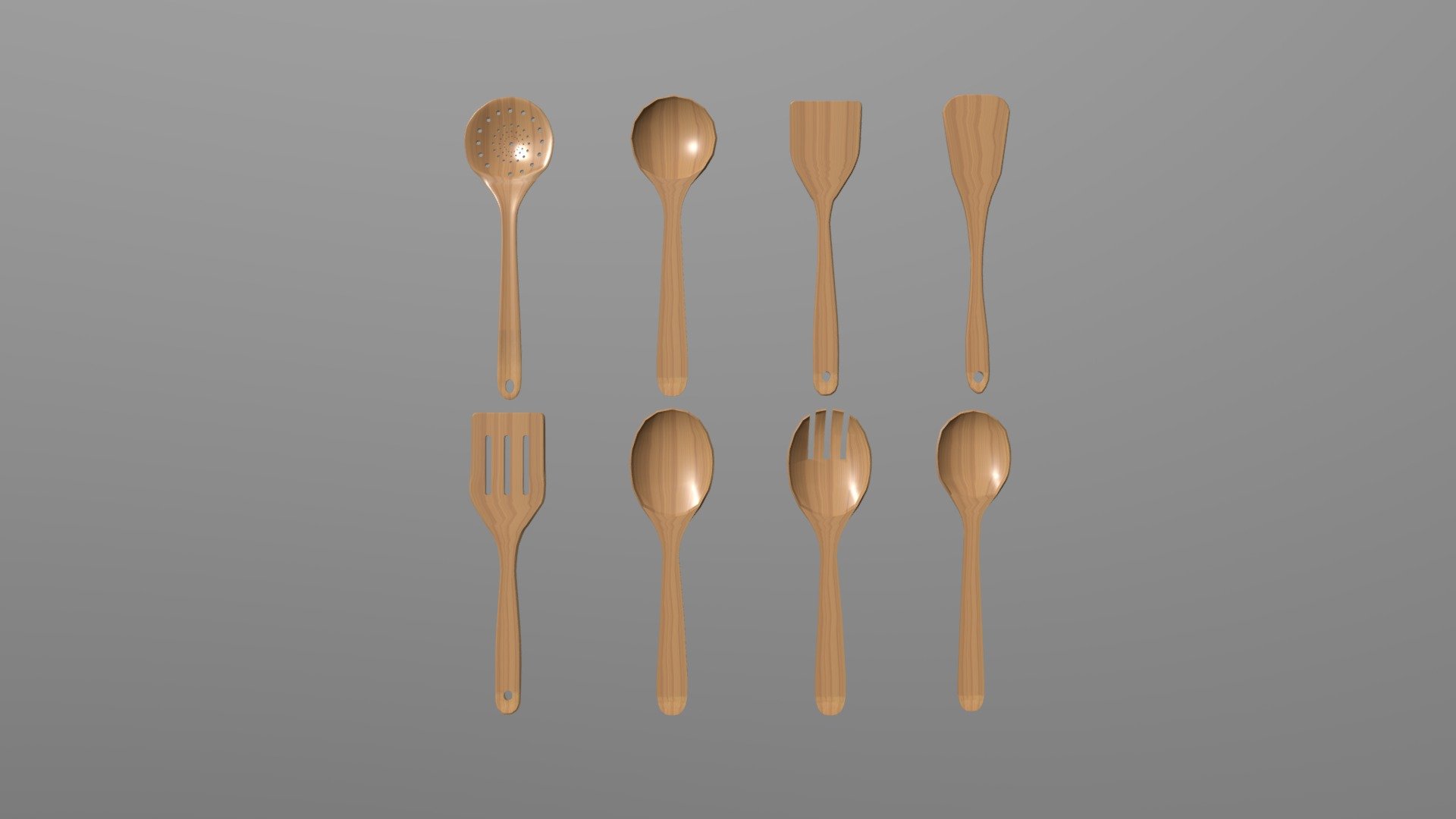 Spoon set ( 8 model ) - 3D model by sinuboy072 [1c2e100] - Sketchfab