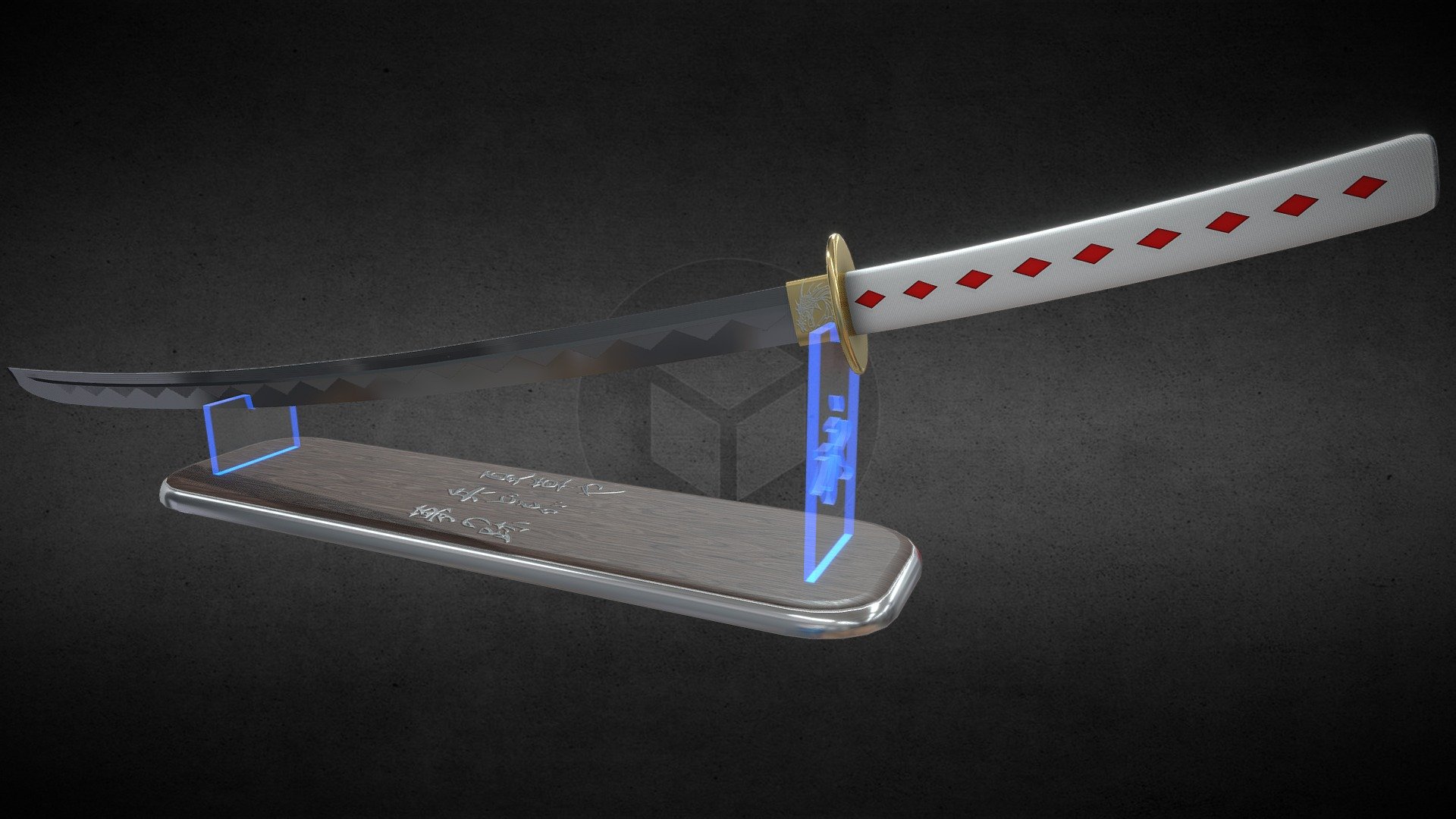 Katana Sword With Stand - Download Free 3D model by rivetech [1c307ba ...