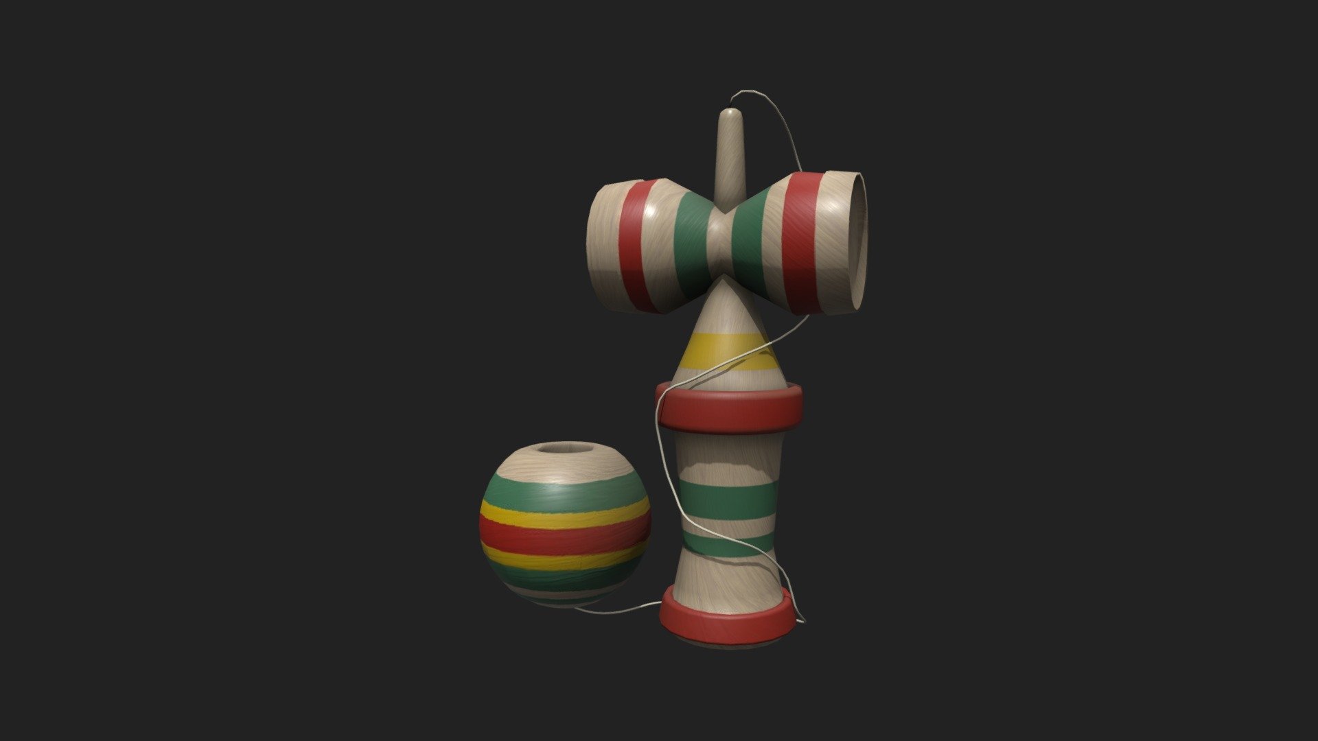 [Week 6] Tradtional japanese toy - Kendama - 3D model by Tako-Yaki ...
