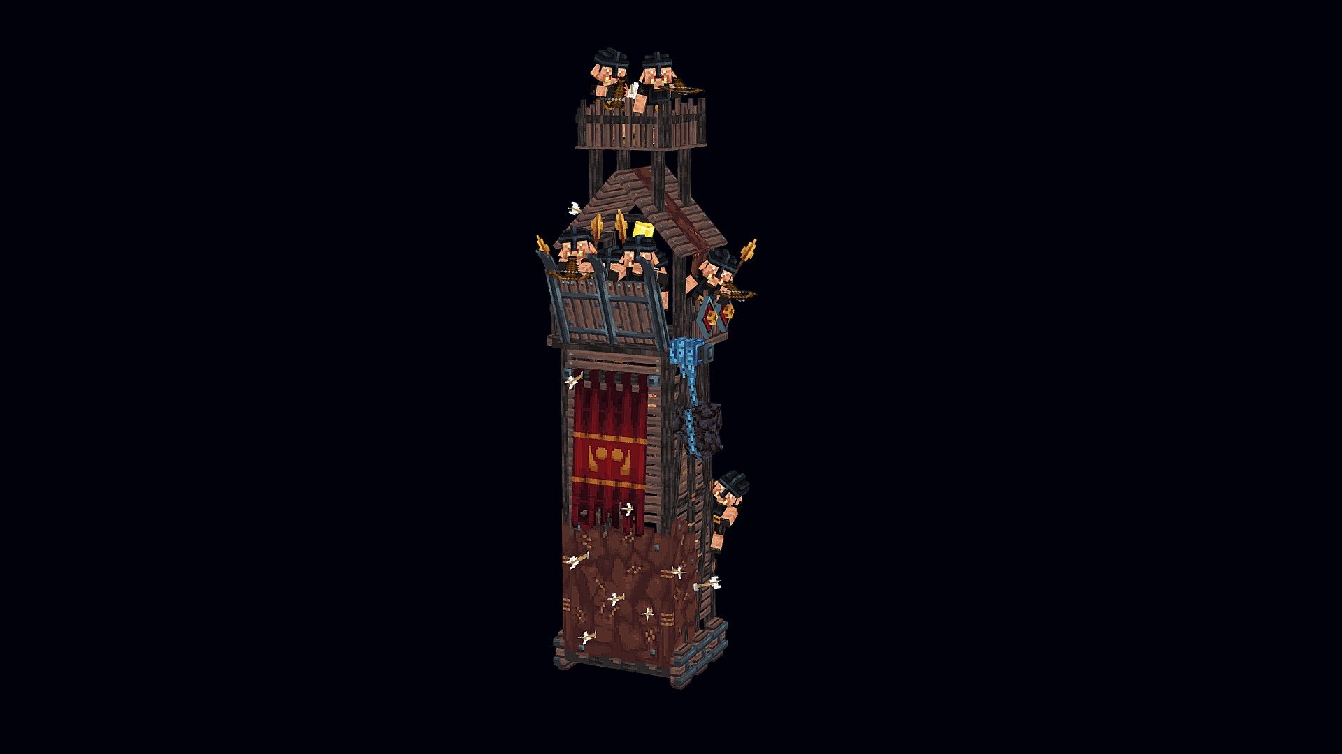 Piglin Siege Tower - 3D model by Sam McLaughlin (@BhunaBoy) [1c3418f ...