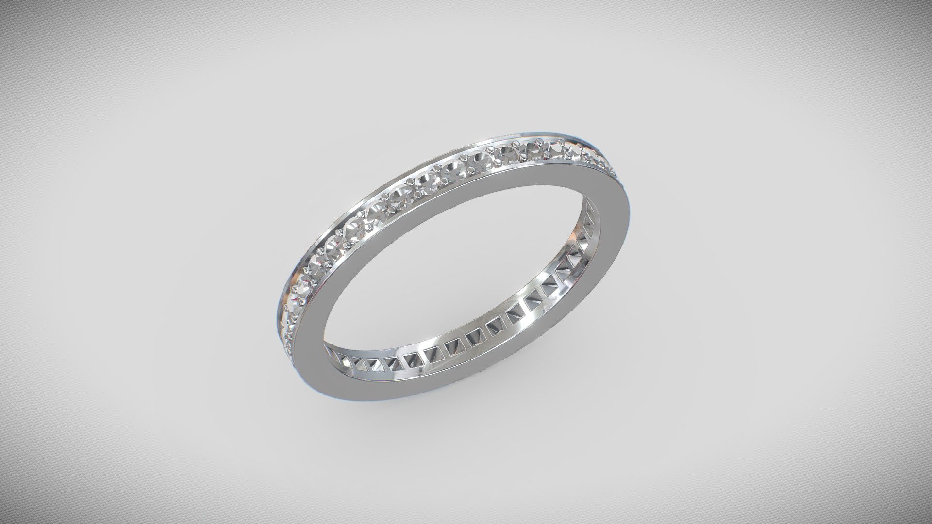 Full Eternity Ring. Size EU54. 0.5ct - Buy Royalty Free 3D model by ...