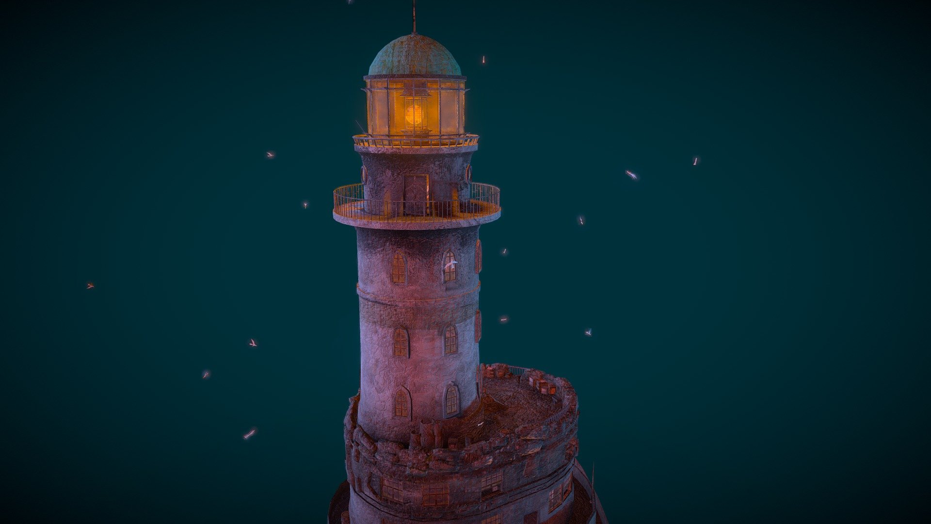 Lighthouse [Interior included] - 3D model by Tymon Harlender ...