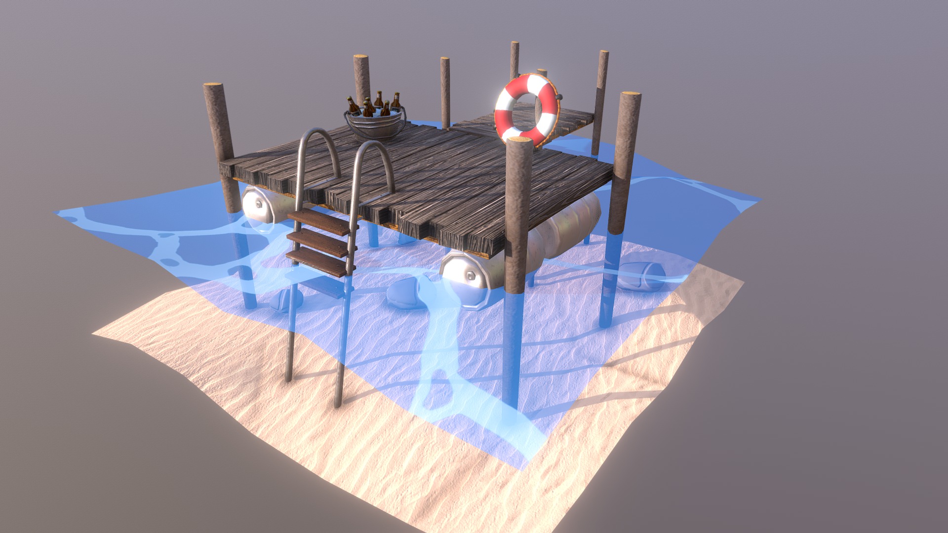 Pier - 3D model by SanniRahkola [1c4085b] - Sketchfab