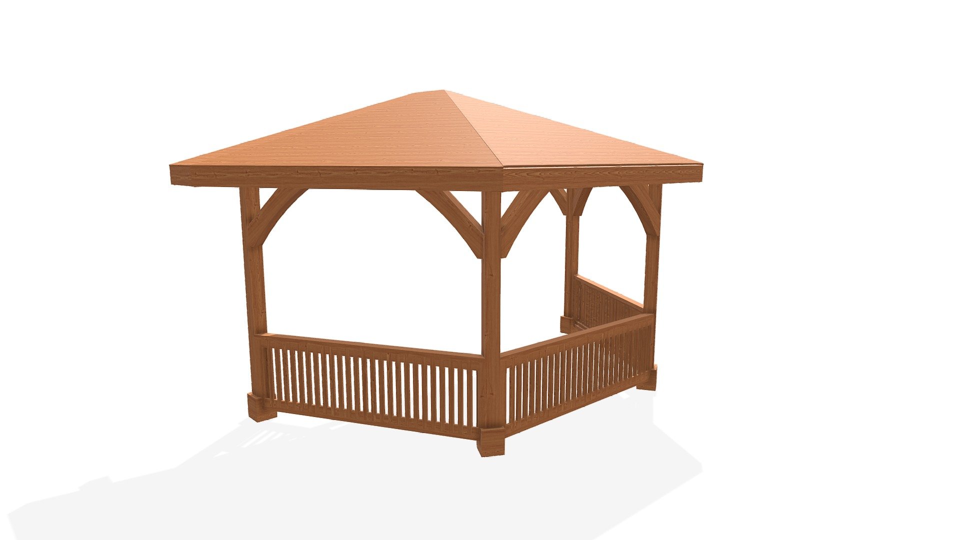Custom Half-Hexagonal Pavilion - 3D model by Forever Redwood [1c42950 ...