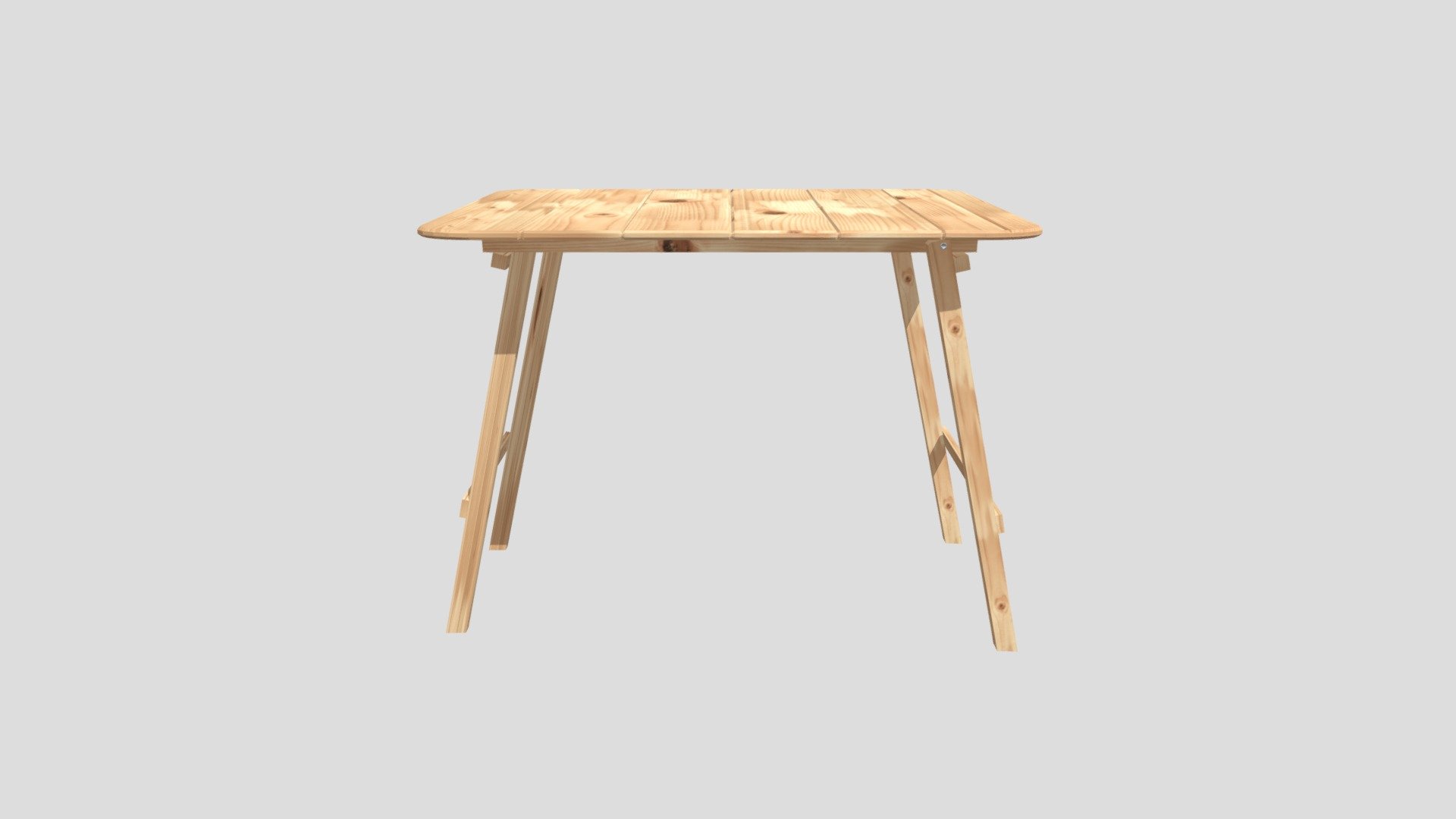Wooden folding table - 3D model by cecil.brews [1c47215] - Sketchfab