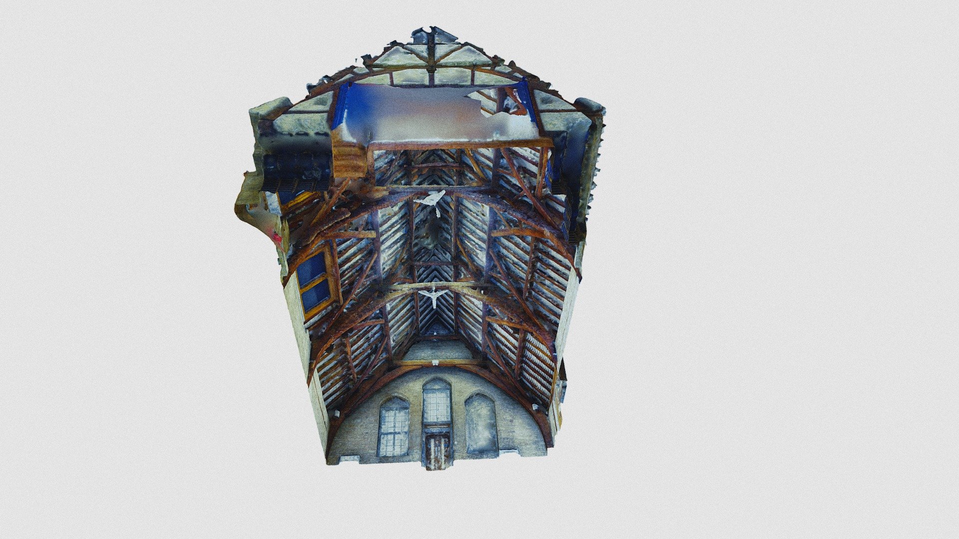 Bishops Cleeve Tithe Barn - Timber framed roof - 3D model by Mark ...