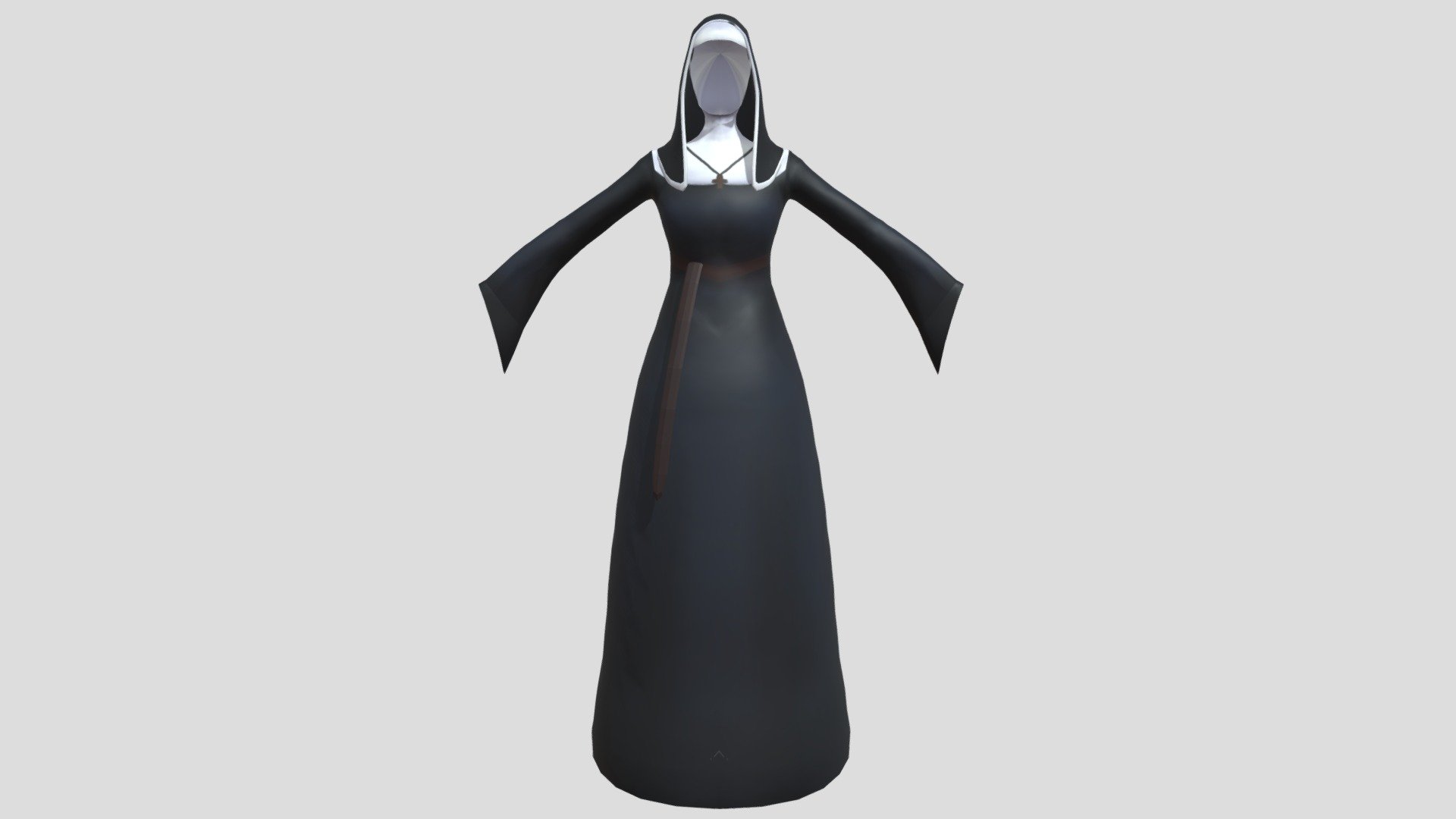 The Nun (Valak) Clothes - Download Free 3D model by Princess Gowns ...