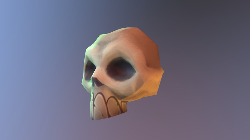 hand painted Skull - 3D model by Bryan van der Linden ...