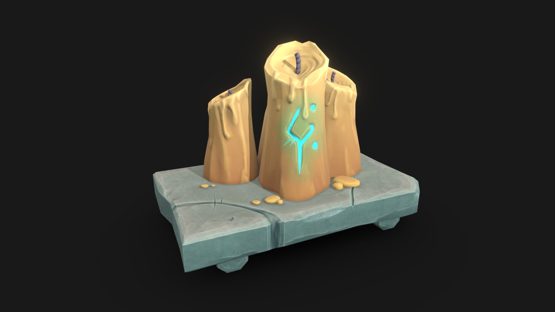 Stylized Candles - Buy Royalty Free 3D model by MarcRojas [1c52840] - Sketchfab Store