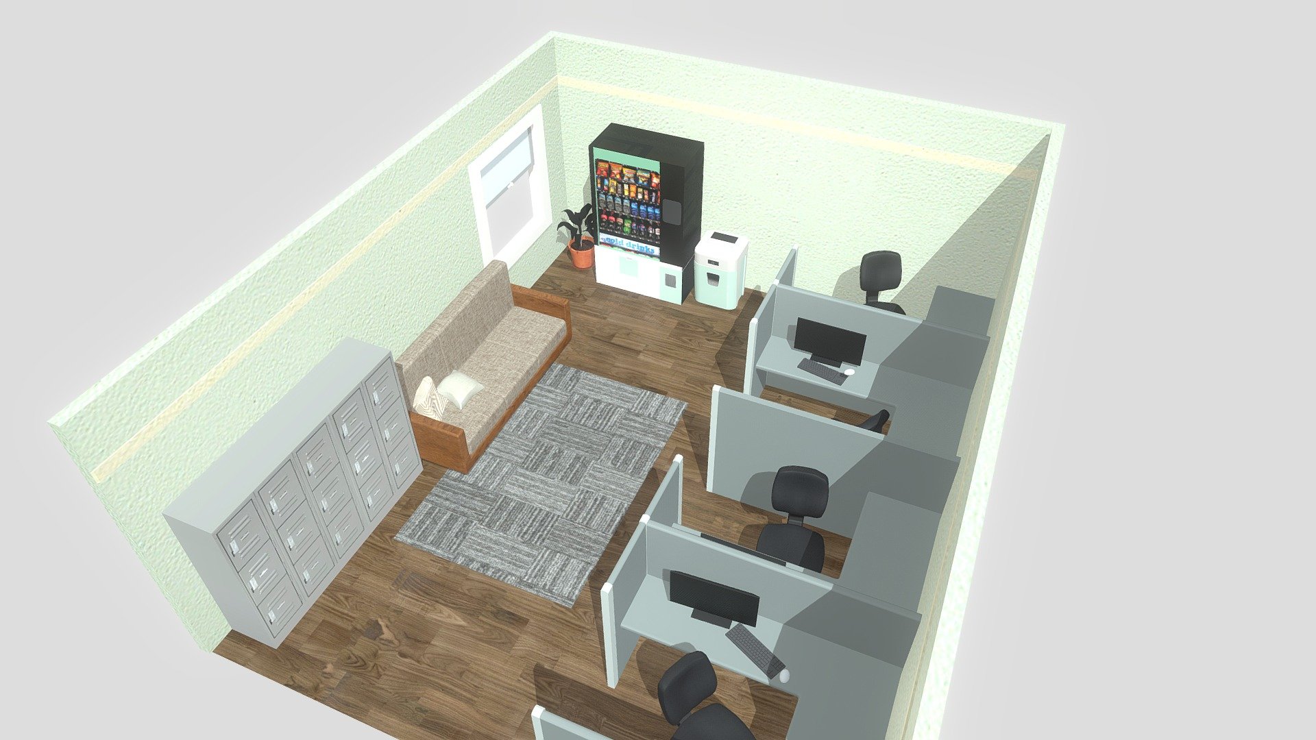 Office_night - 3D model by vickyqu [1c52f03] - Sketchfab