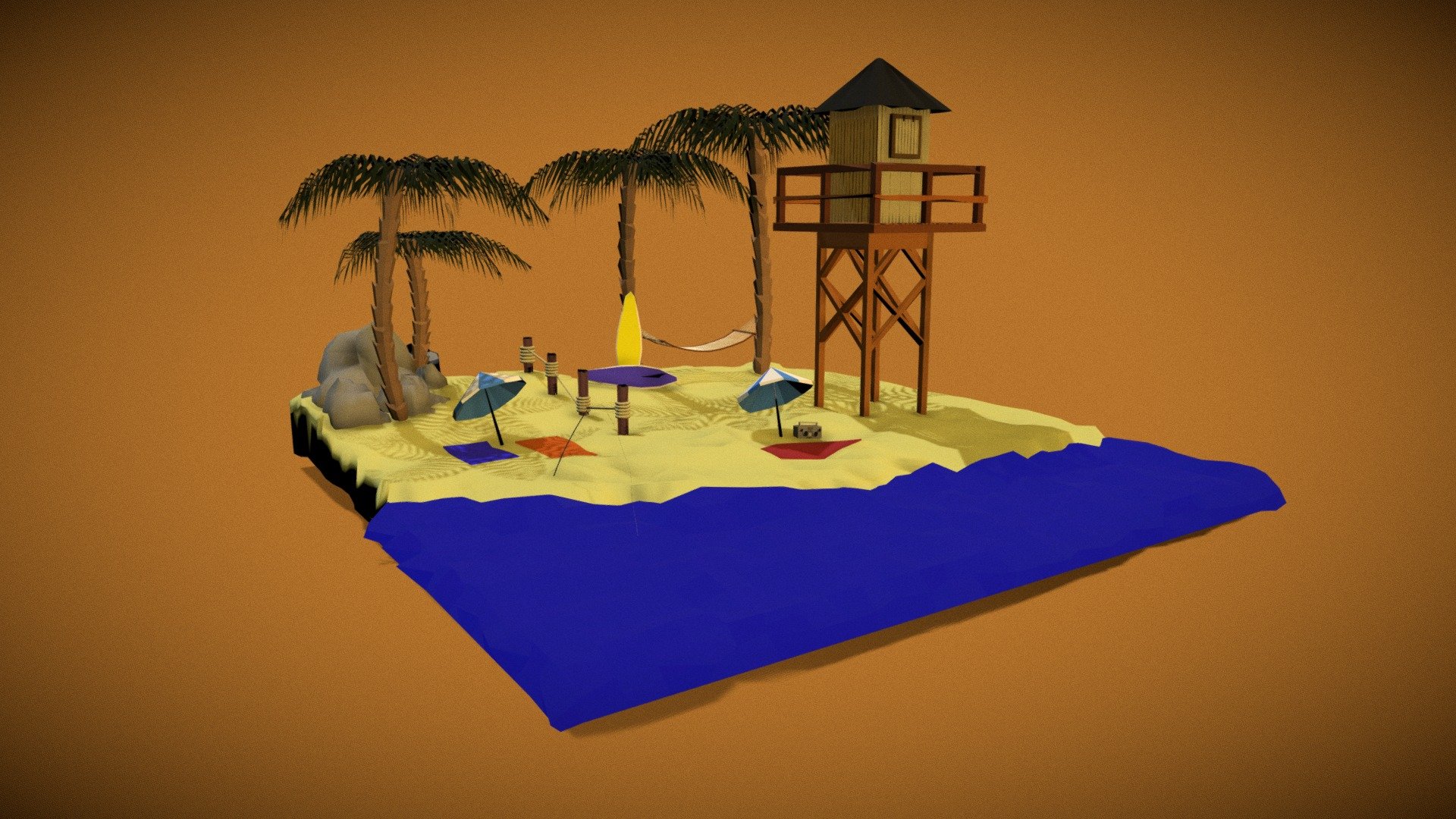 Miami Beach - 3D model by Miwe [1c54f55] - Sketchfab