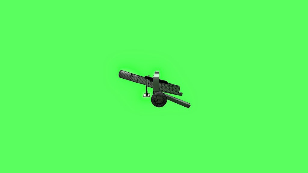 M144 155mm Howitzer low poly (downloadable) - Download Free 3D model by ...