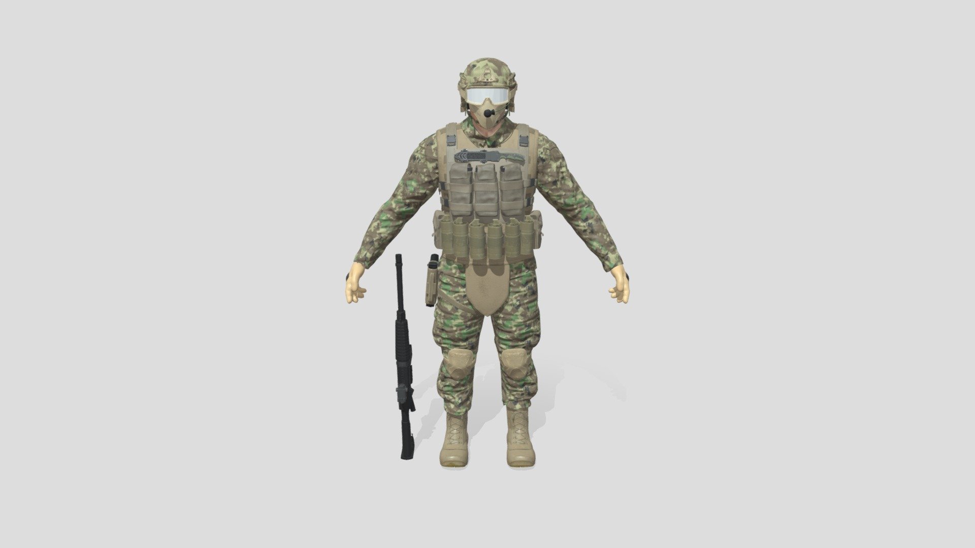 Soldier - 3D model by nuzaki [1c5b62e] - Sketchfab