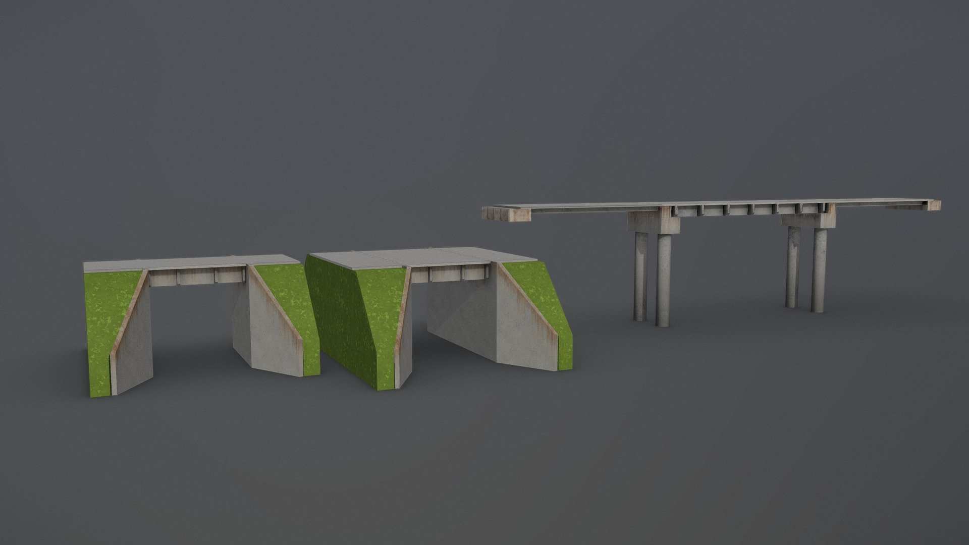 Concrete Girder Beam Bridges/Tunnels [Free] - Download Free 3D model by ...