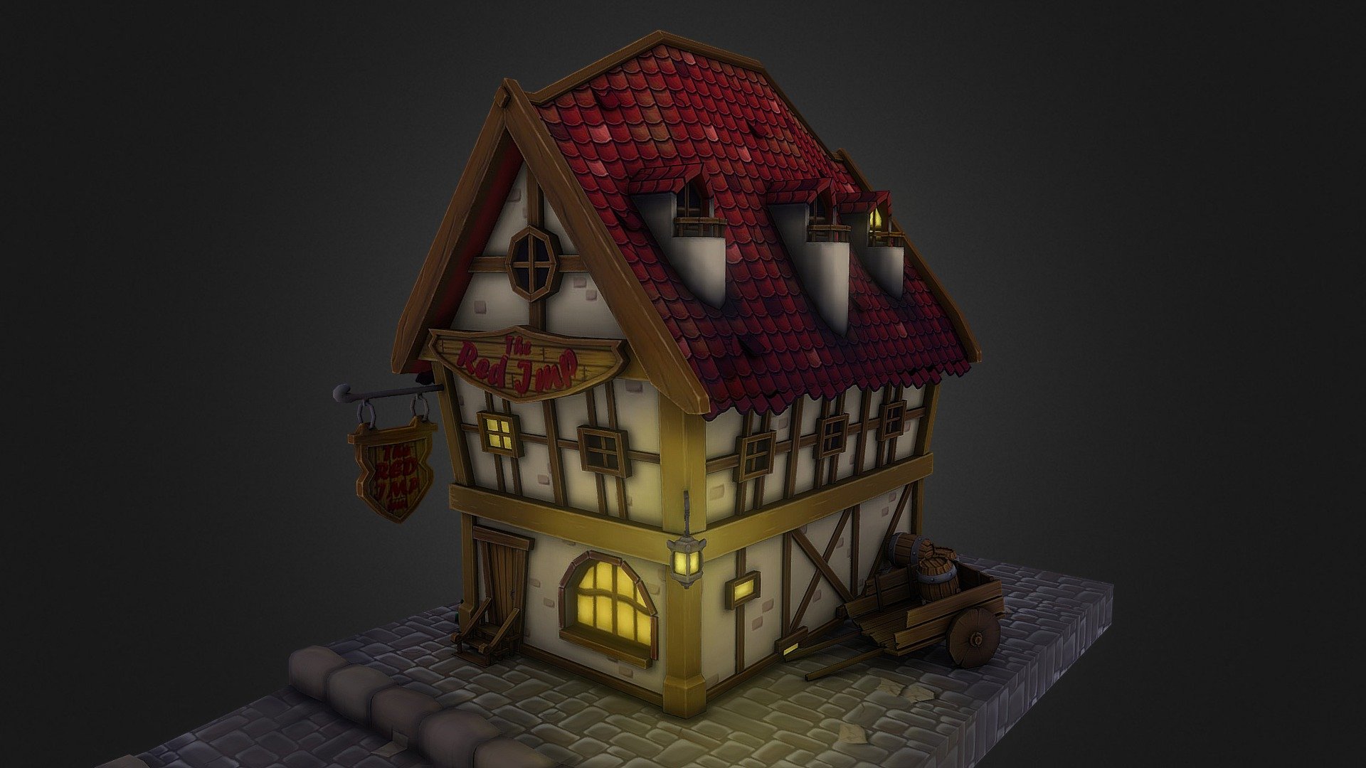 The Red Imp inn. - Download Free 3D model by Yannoob [1c5de74] - Sketchfab