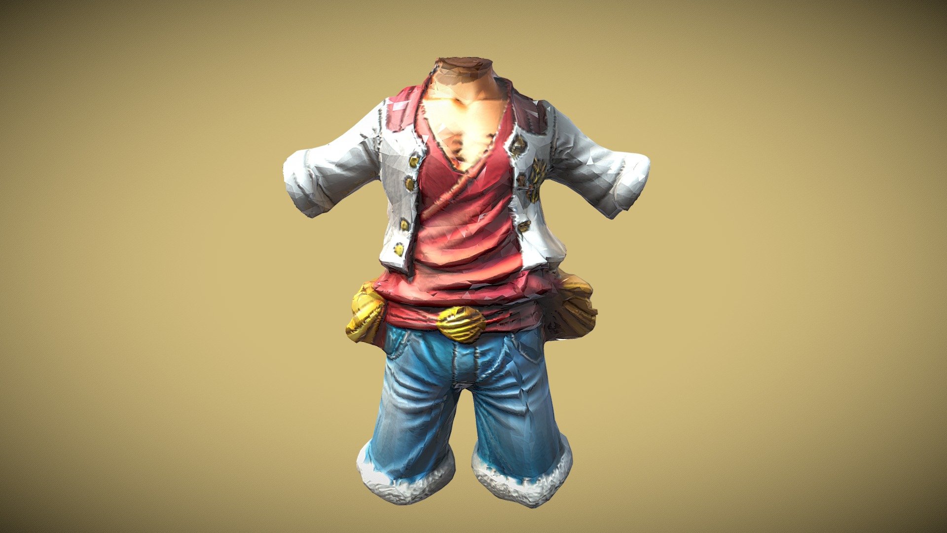 Luffy Dress - Buy Royalty Free 3D model by SAXN [1c5f89d] - Sketchfab Store