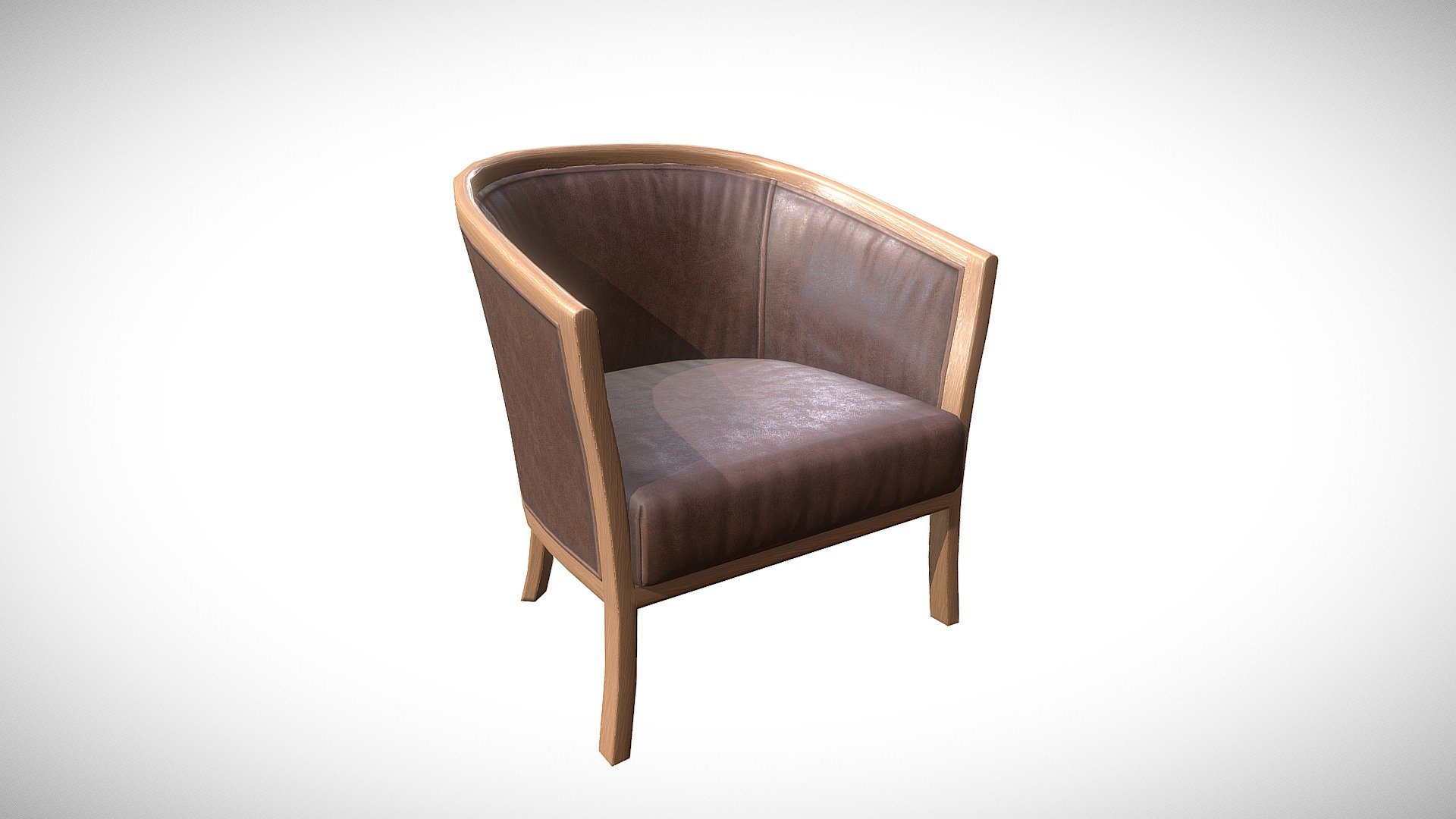 Armchair lowpoly PBR texture - 3D model by chris_models [1c64d45 ...