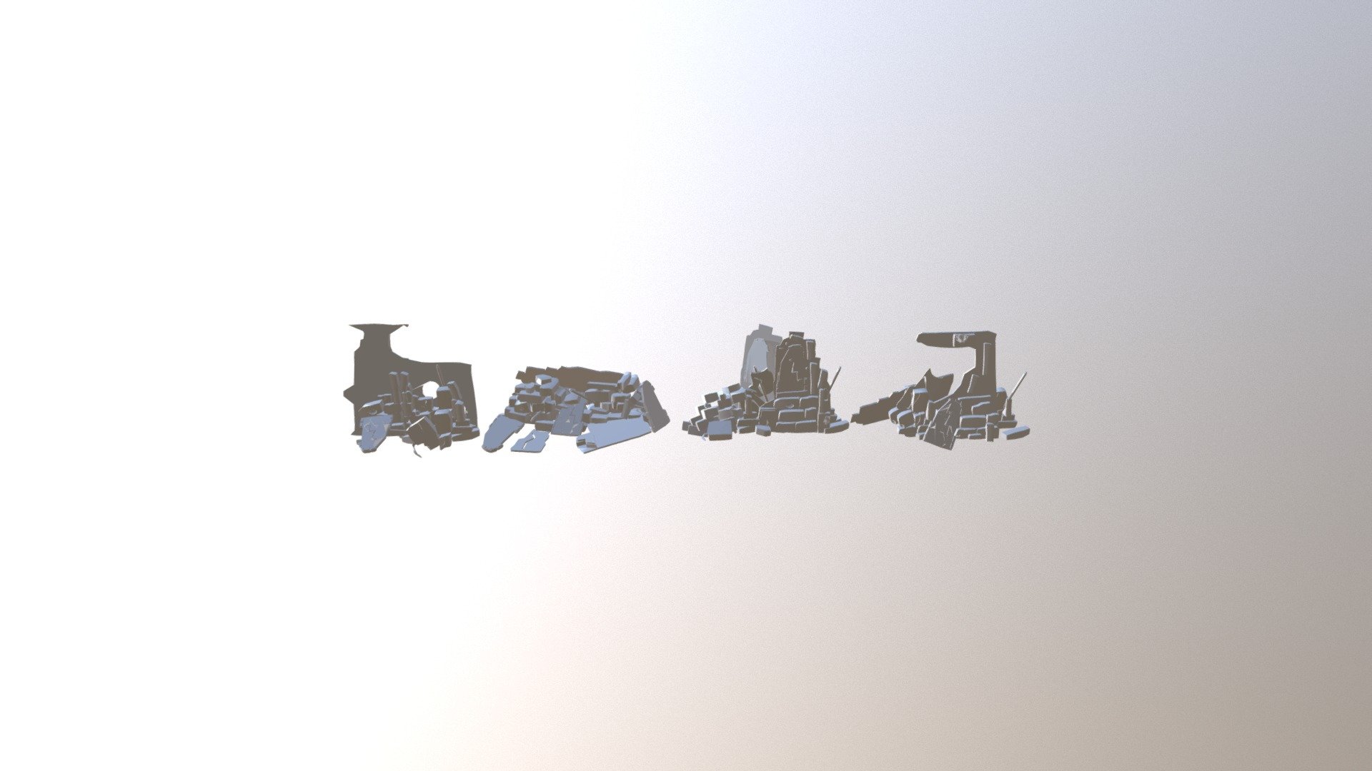 'Devious Intent' - Rubble Set - 3D model by Alejandro Luis Ruata ...