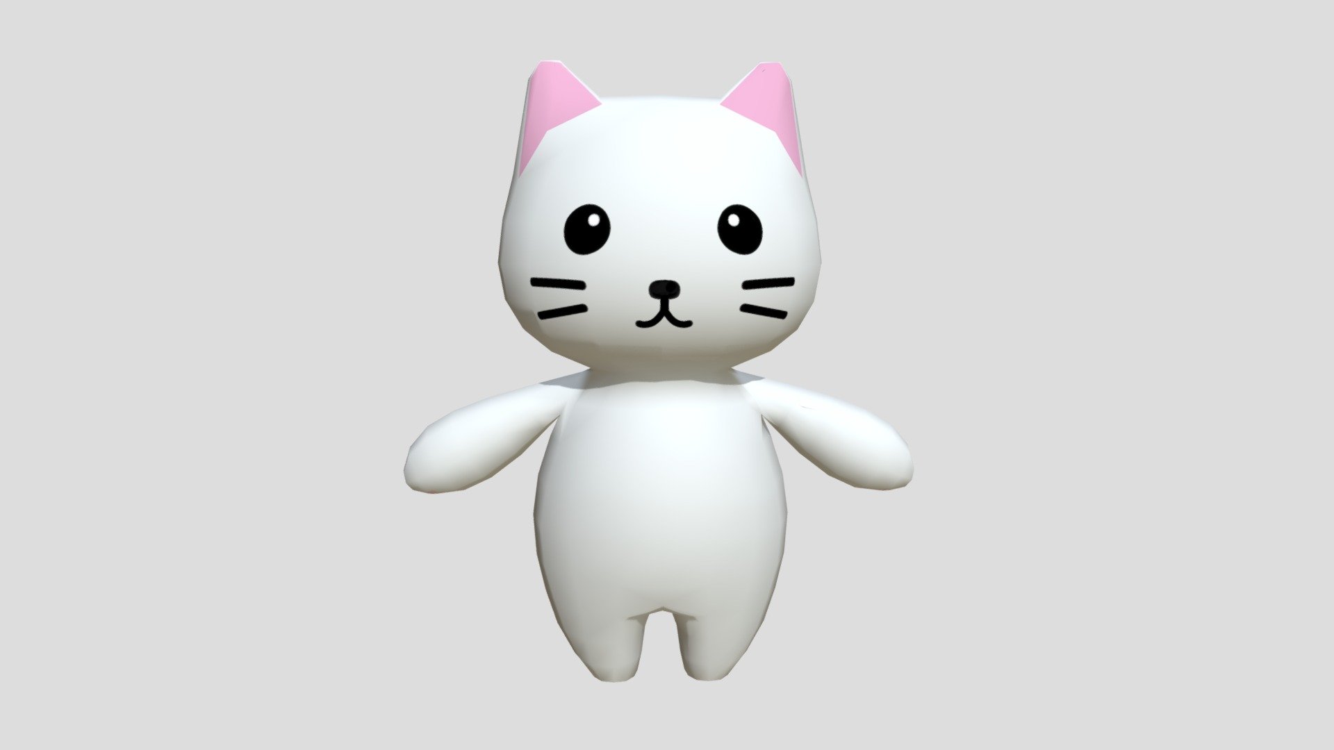 Low Poly White Cat - 3D model by Viky Shen (@vikyshen) [1c6e733 ...