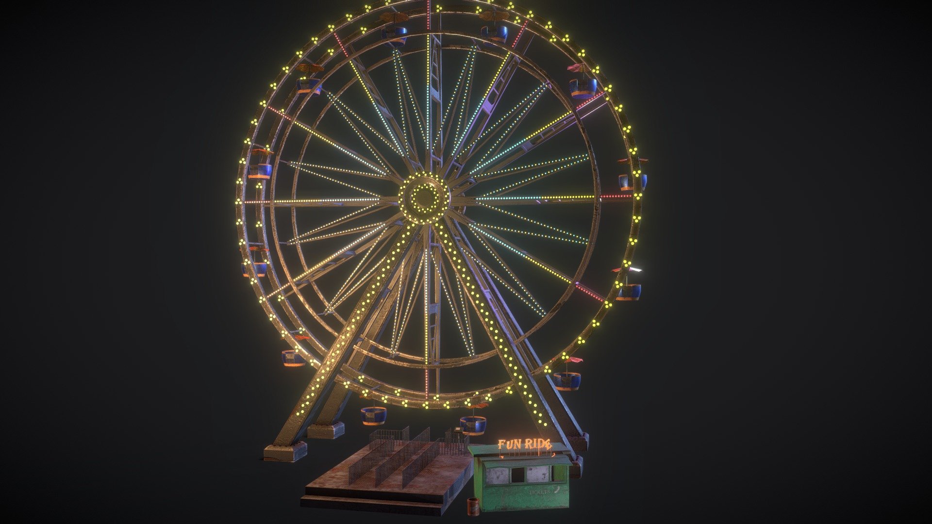 Ferris Wheel - Buy Royalty Free 3D model by cgleinwand [1c70dc8 ...