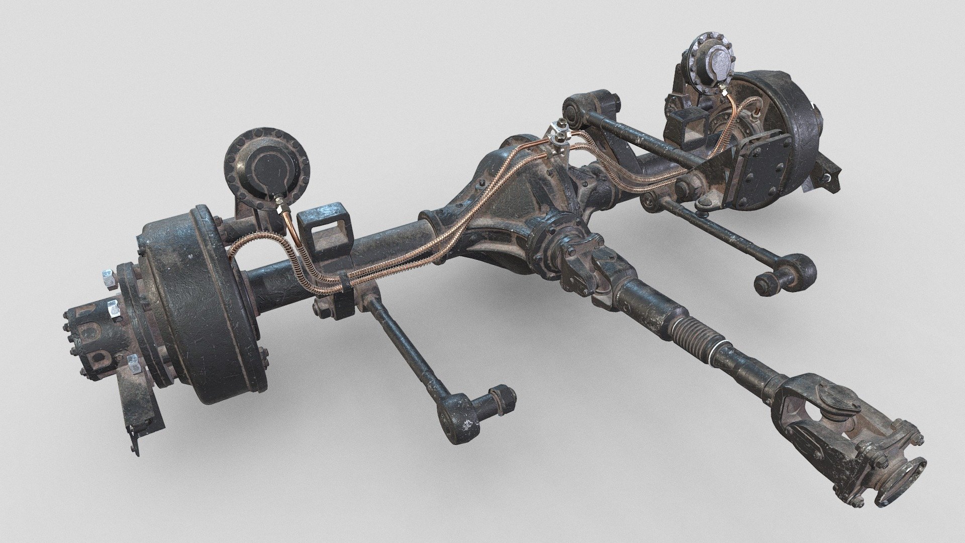 3D model ZIL-157_Rear axle with driveshaft. - 3D model by StarTone ...