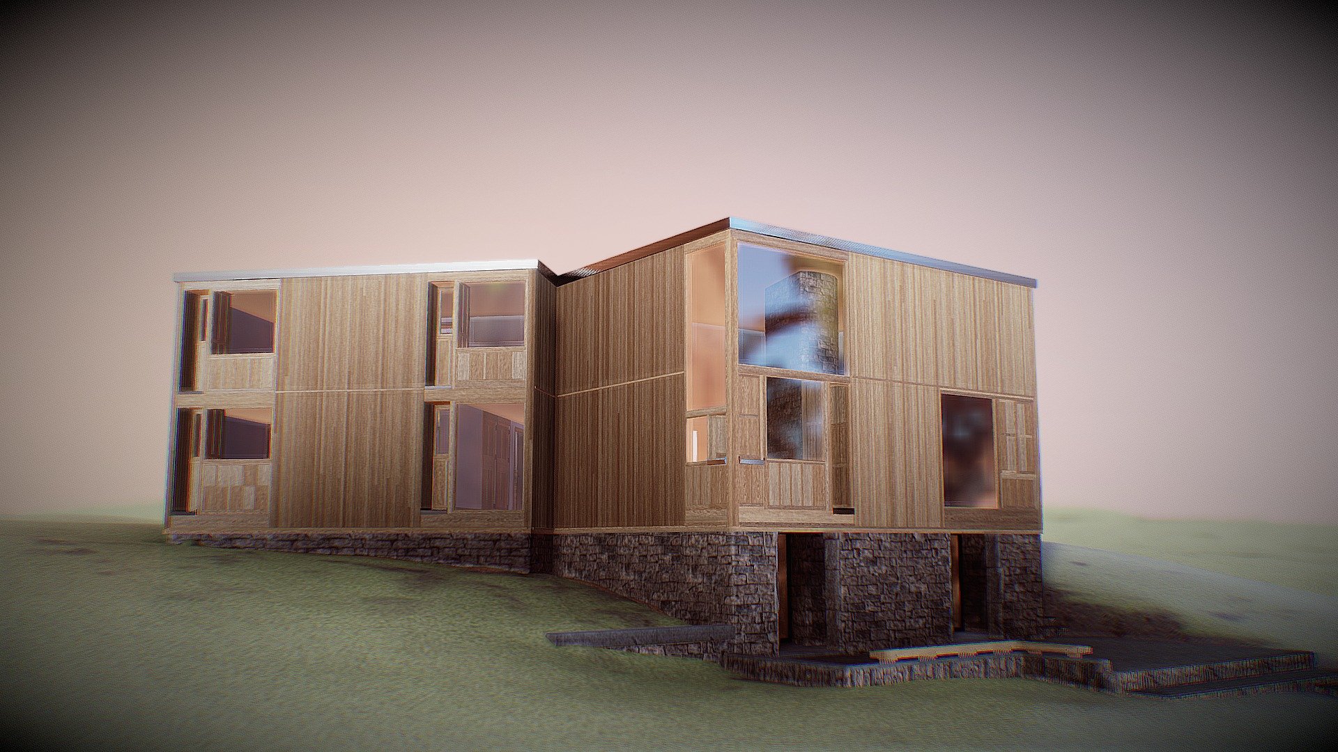 The Norman Fisher House by Louis I. Khan - Buy Royalty Free 3D model by ...