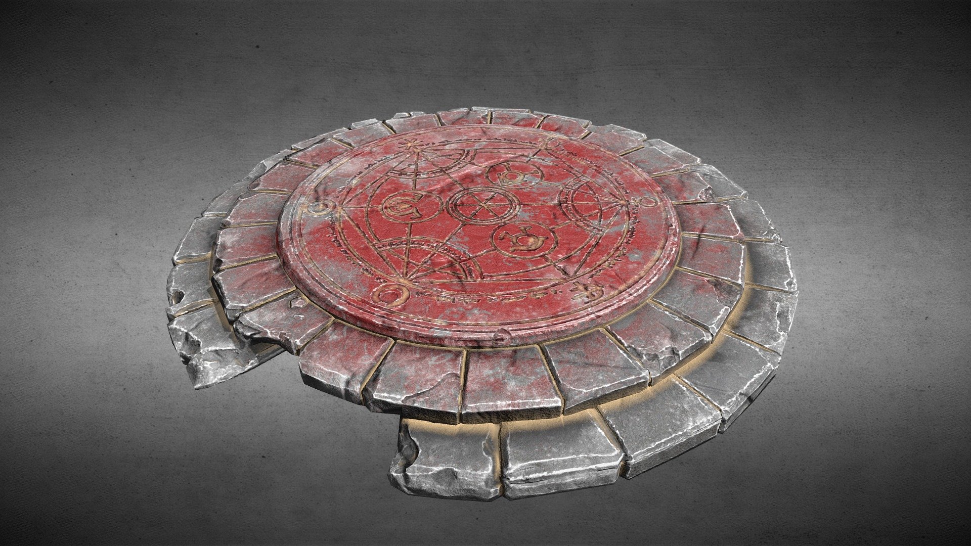 Old Stone Transmutation Circle. - 3D model by amorzy [1c73eac] - Sketchfab