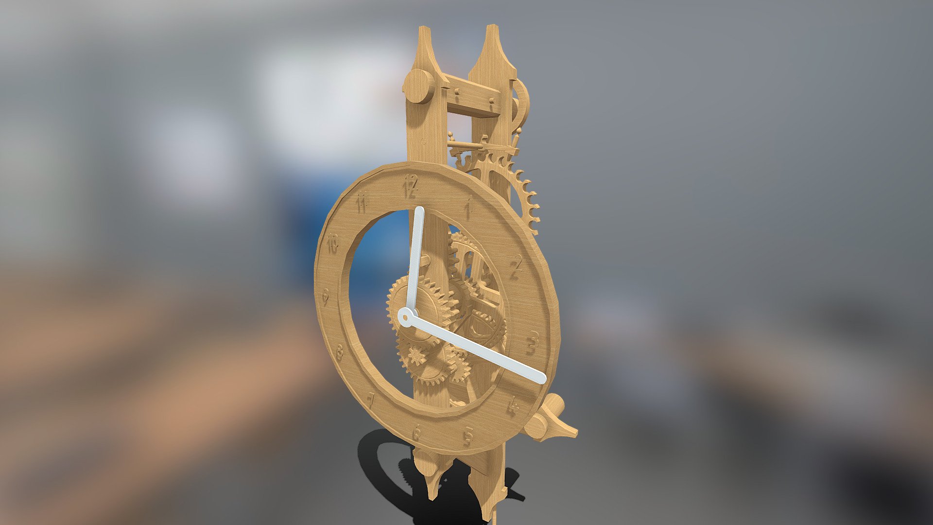 Wooden Clock 3D - Download Free 3D model by T-FLEX CAD ST (Free ...