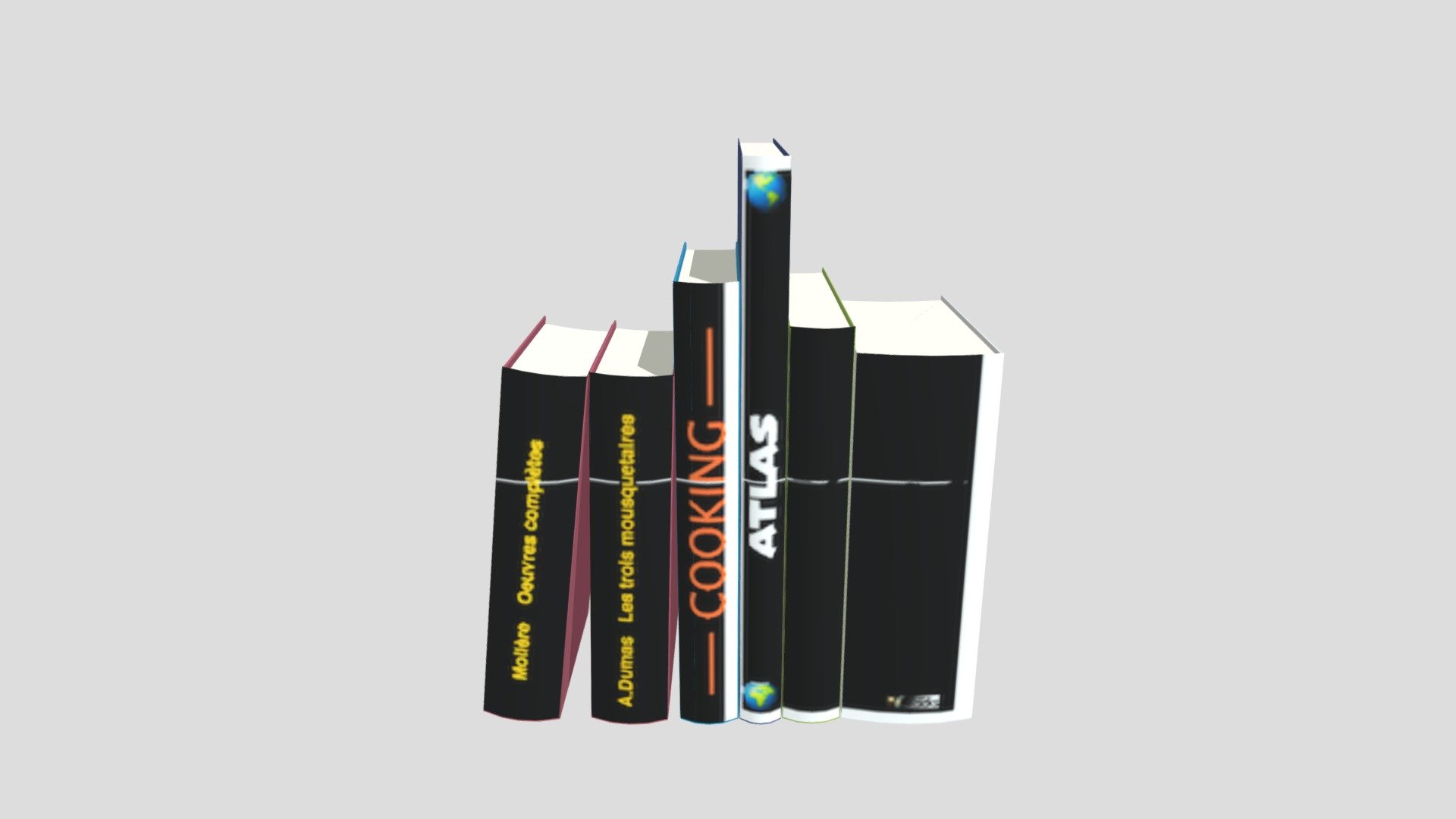 Books - Download Free 3D model by 1-3D.com [1c77a05] - Sketchfab