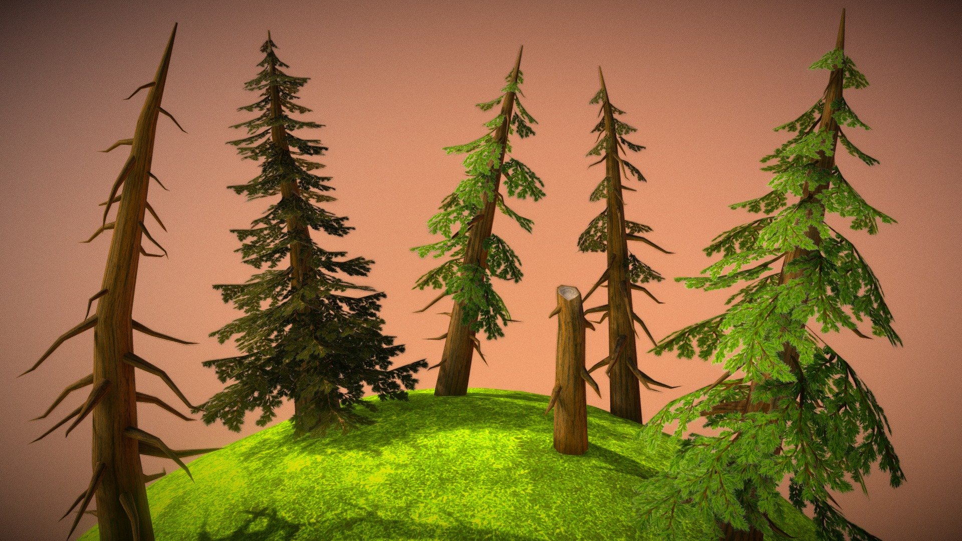 Stylized Cedar trees - Download Free 3D model by Mandrake (@mandrake_3d ...