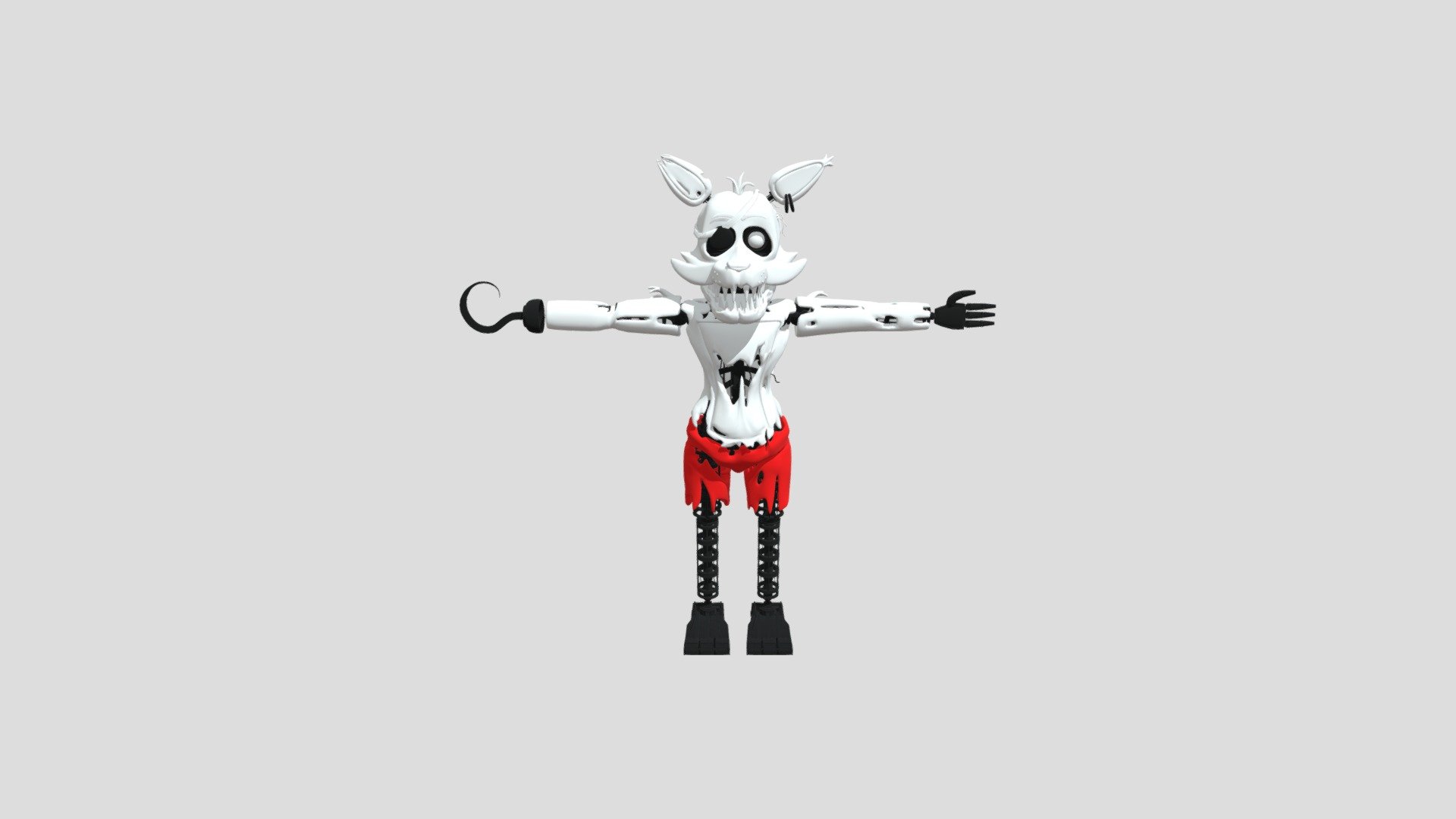 FNAF - Plus - Foxy (Withered no texture yet) - Download Free 3D model ...
