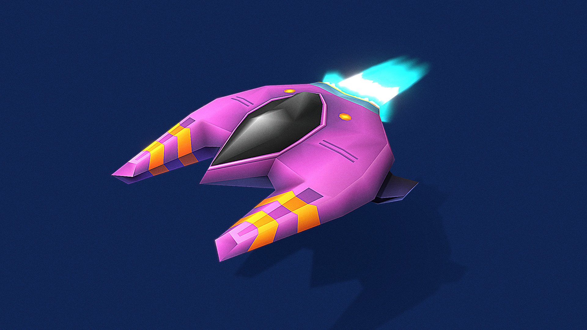 Retro Spaceship - Download Free 3D model by amunozs (@adrian.sierra92 ...