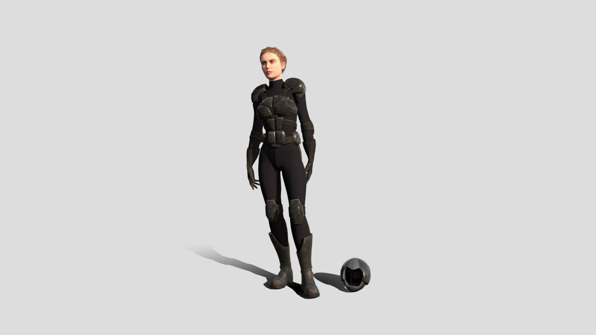Female 03 Pilot Black Helmet Pose - 3D model by Los Bionicos Animation Studio (@losbionicos ...