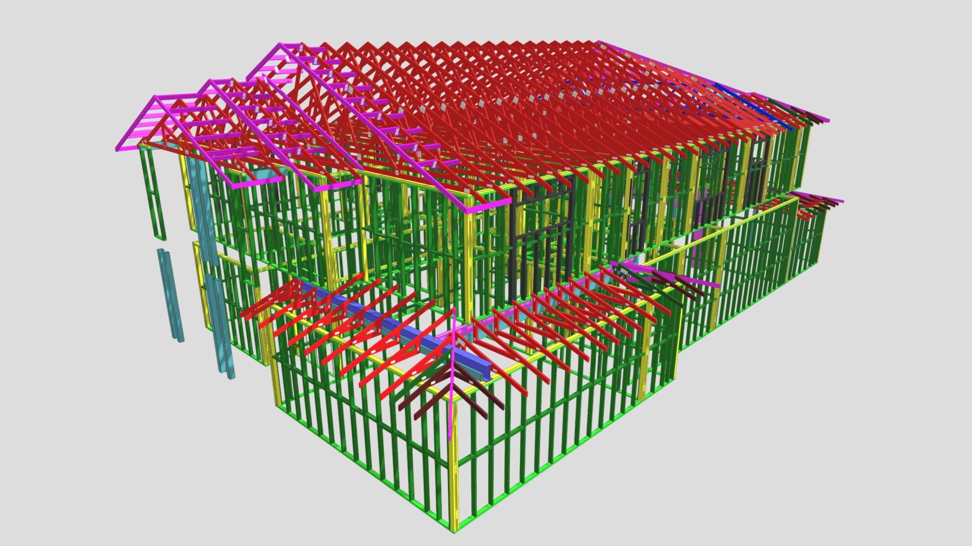 T45775-3D ROOF TRUSSES - Download Free 3D model by Casey Love (@casey ...