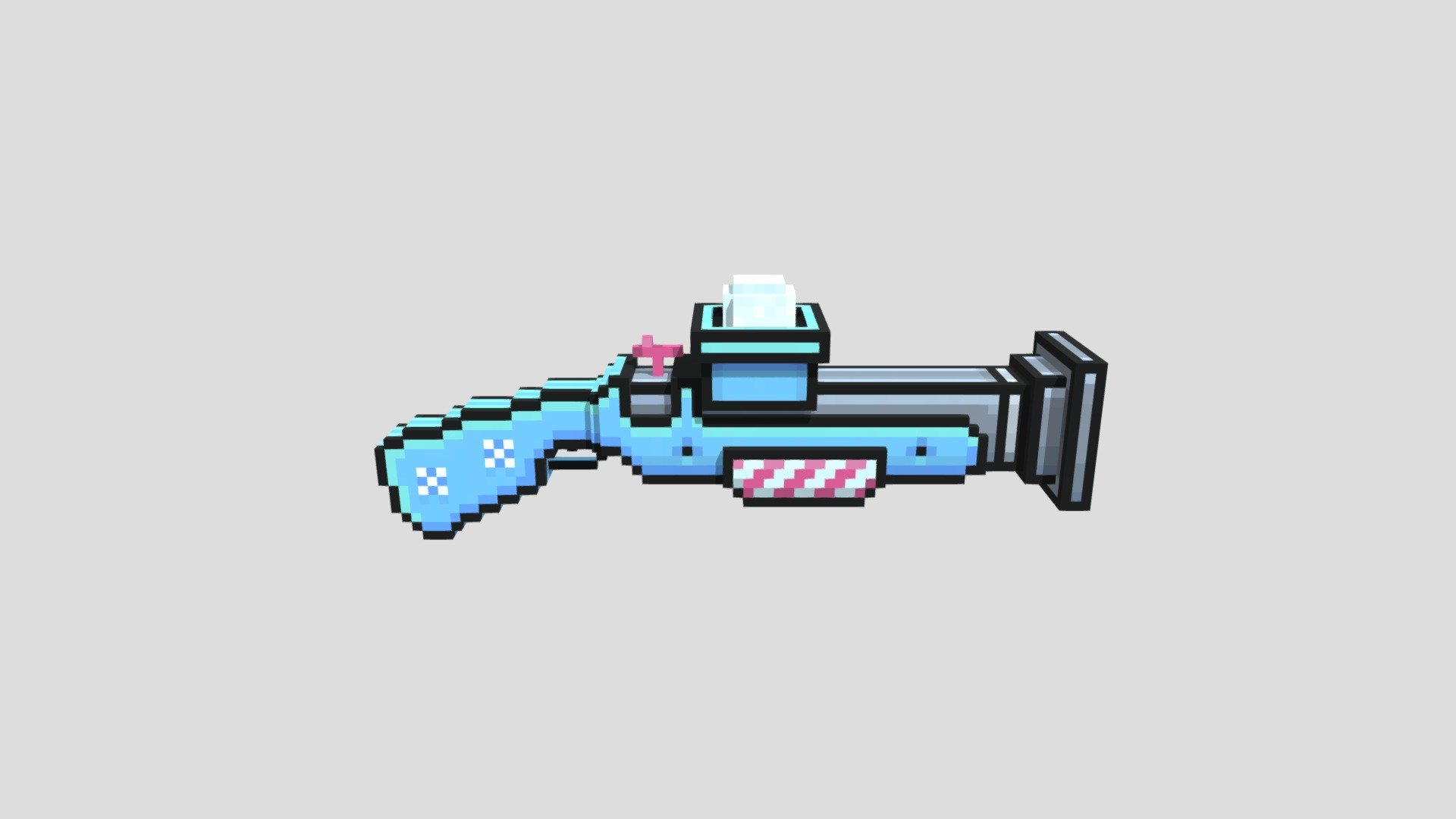 Snowball Gun Model Pixel Gun 3D - Download Free 3D model by ...